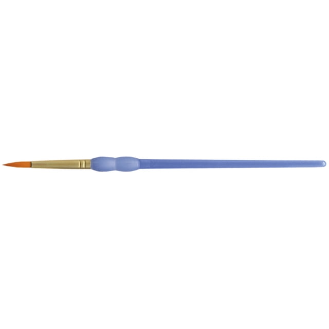 Crafter's Choice Gold Taklon Round Brush-Size 0 - Walmart Business Supplies