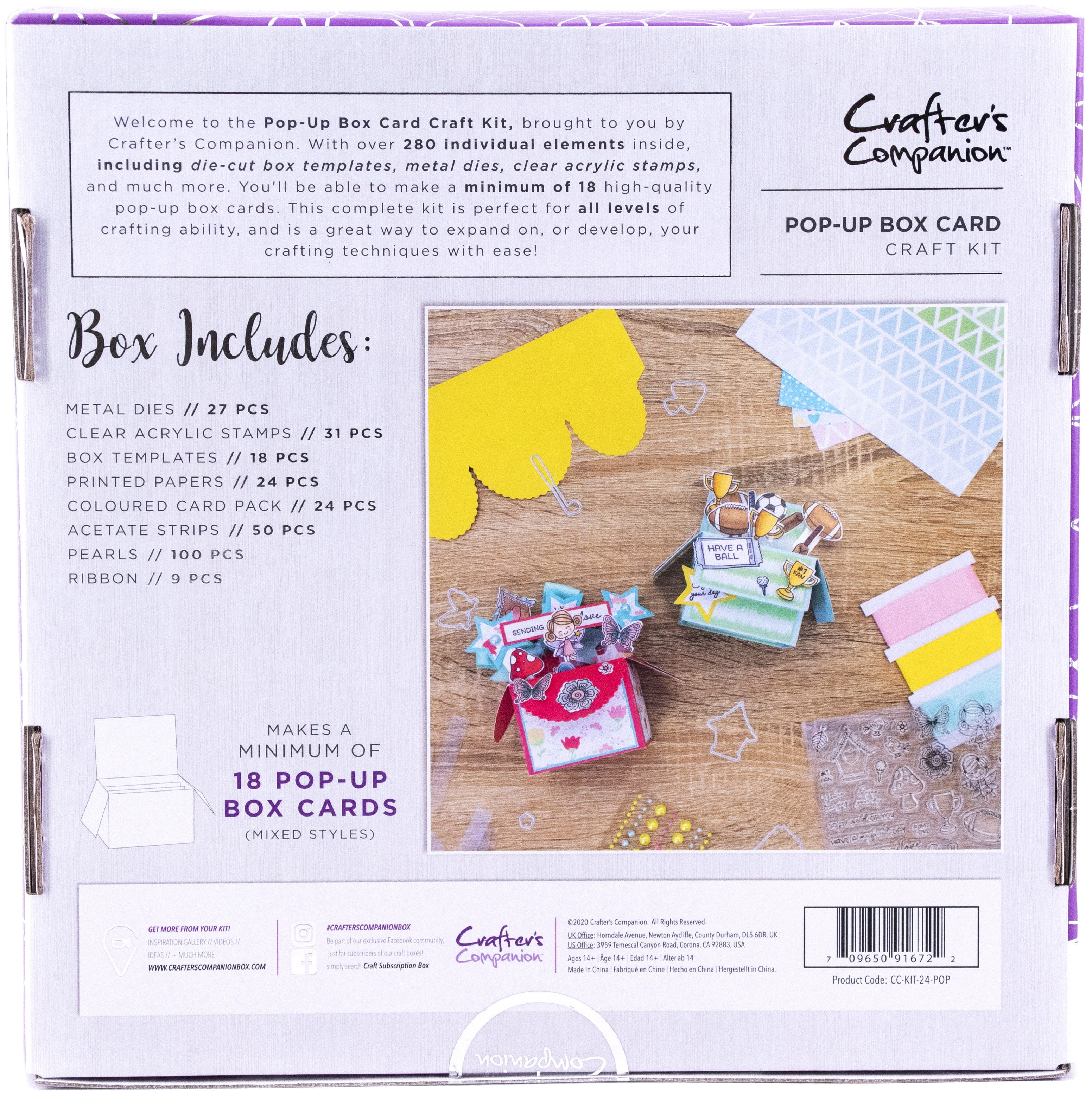 Crafter's Companion Craft Box Kit-Pop Up Box - Walmart.com
