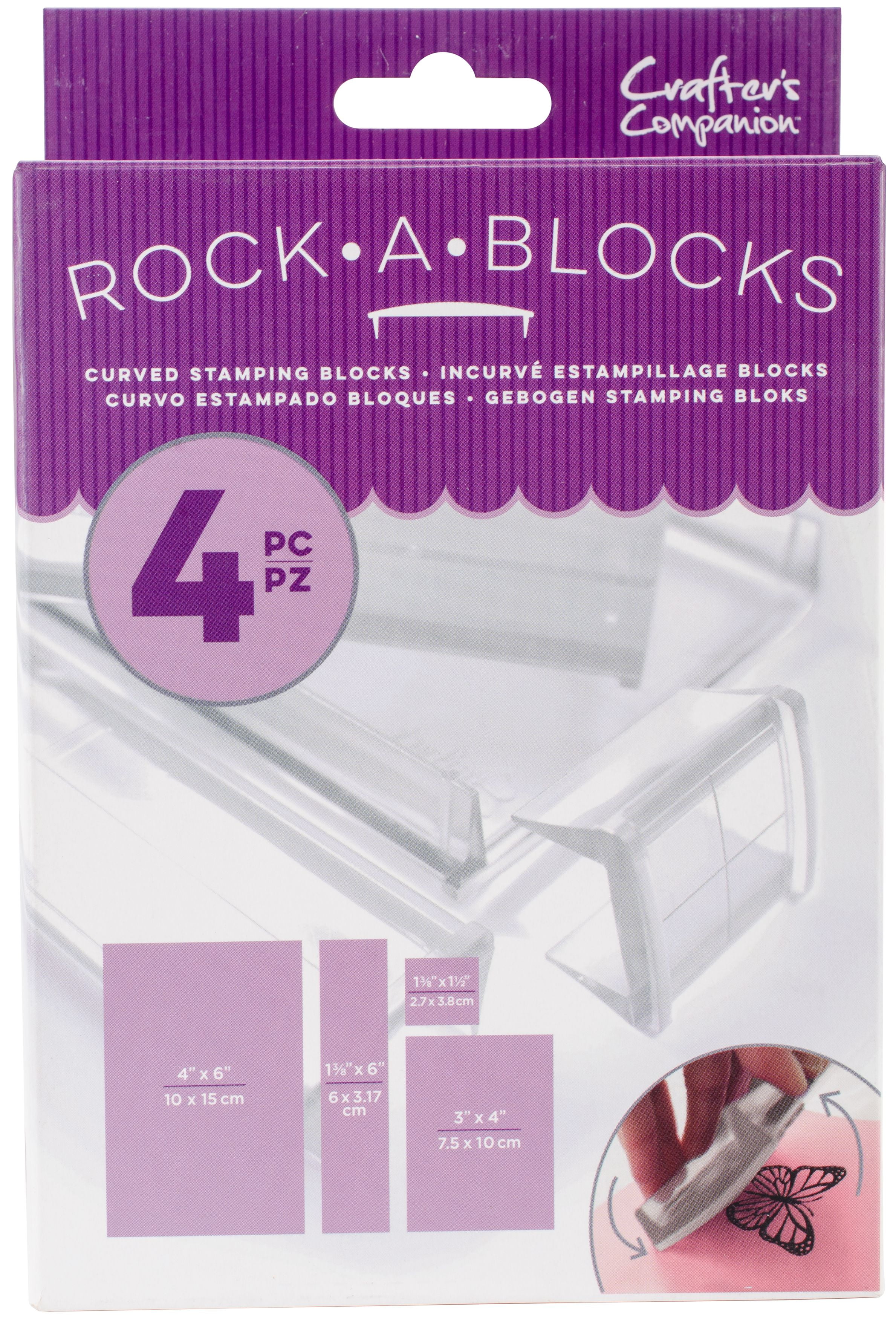 Crafter's Companion Rock-A-Blocks 4/Pkg-4"X6", 3"X4", 1.37"X6", 1.375 ...