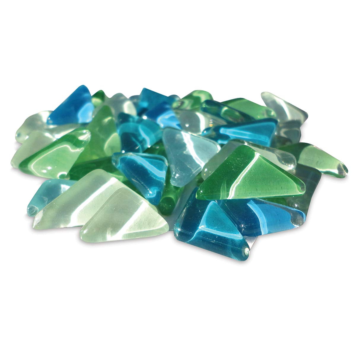 Crafter's Cut Crystal Angles Mosaic Tiles - Caribbean Colors, 1 lb ...