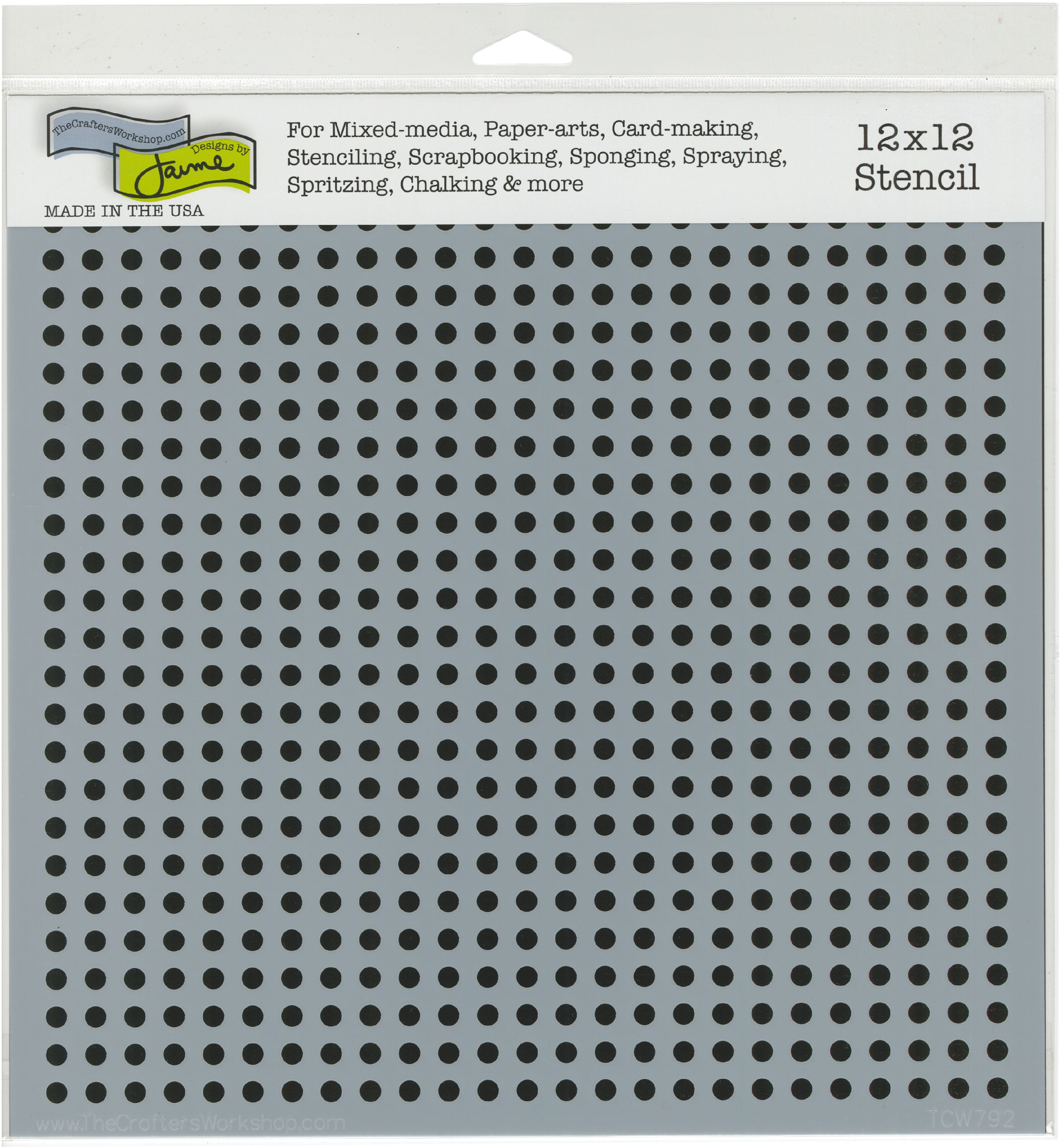 Crafter's Workshop Template 12"X12"-Micro Dots - Walmart.com