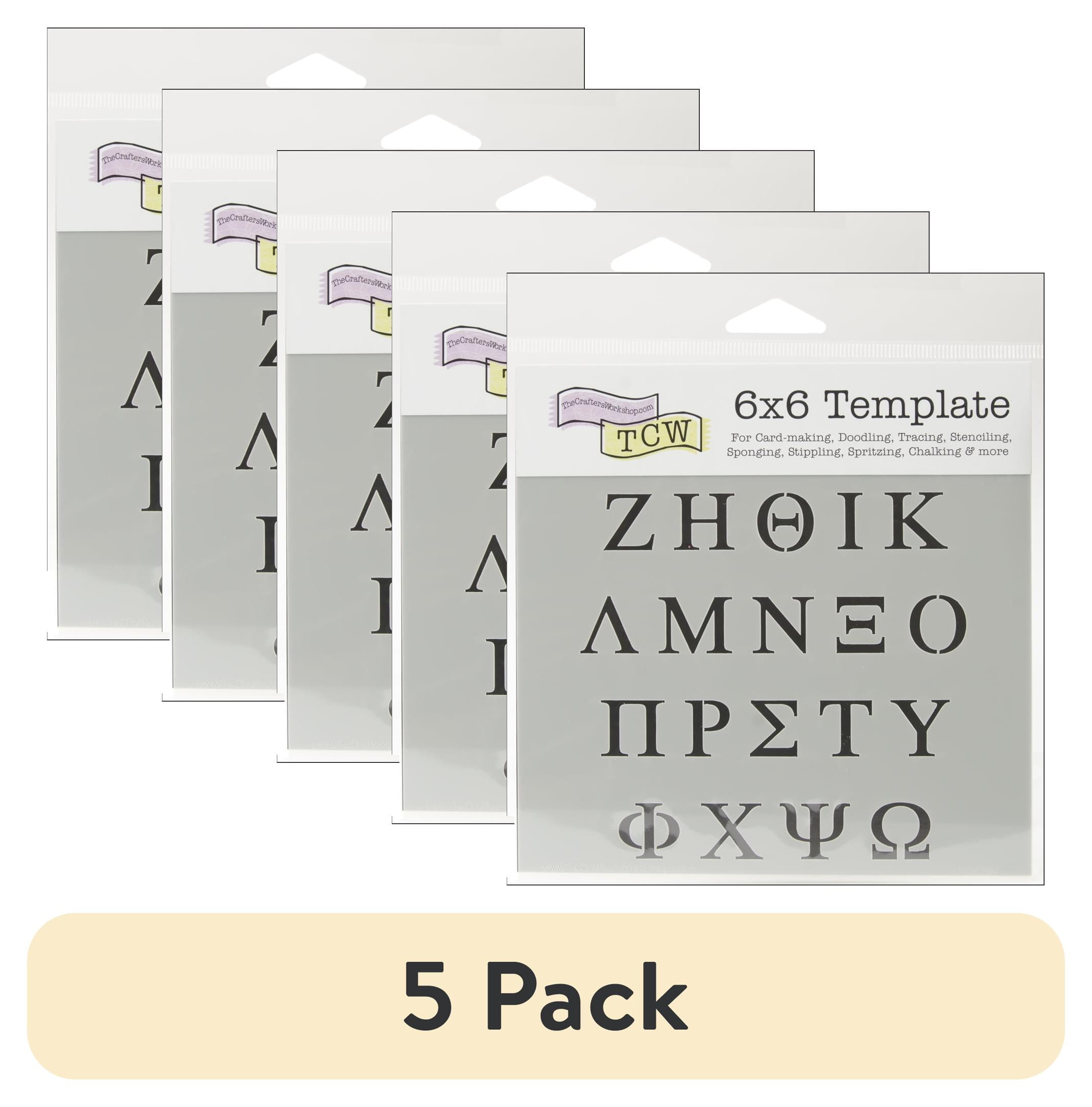 (5 pack) Crafter's Workshop Template 6"X6"-Greek Letters - Walmart.com