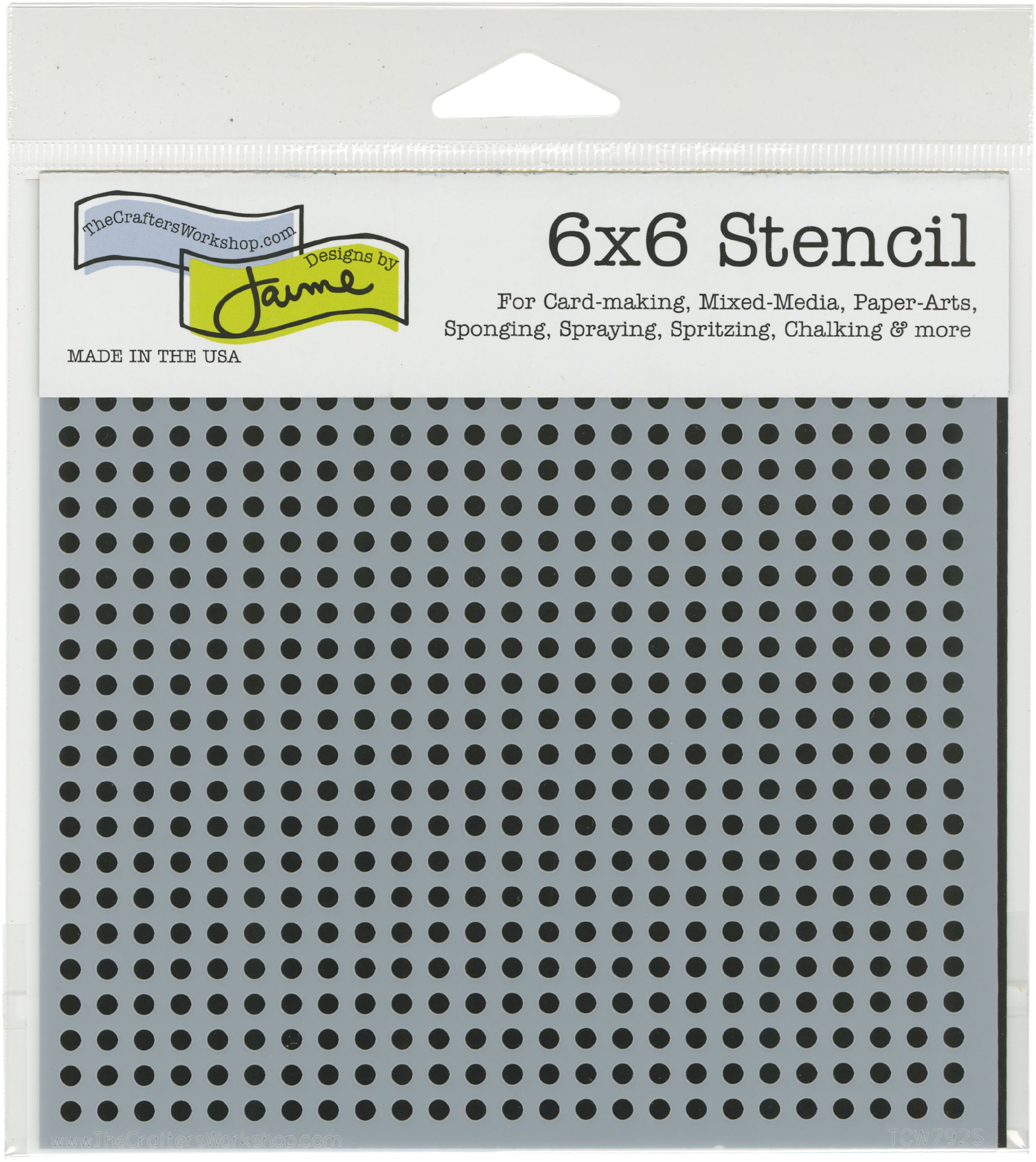 Crafter's Workshop Template 6"X6"-Micro Dots - Walmart.com
