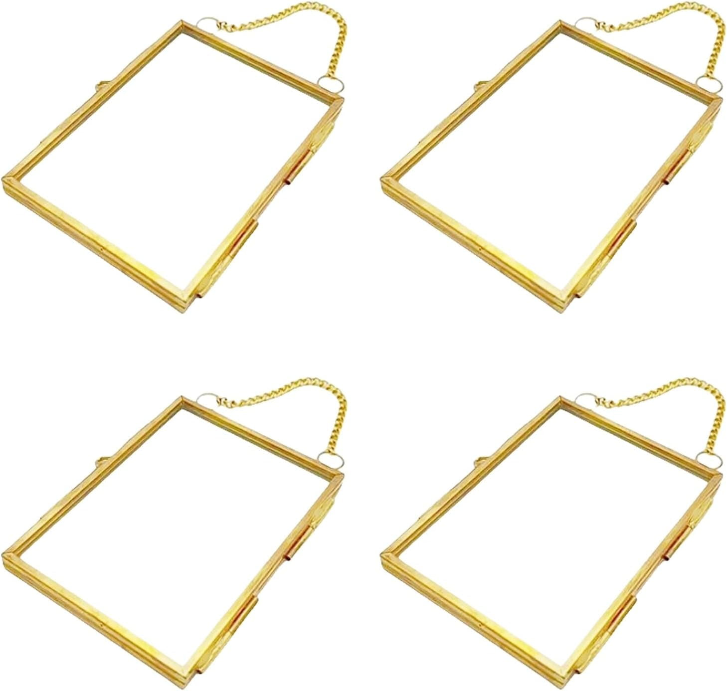 Crafteriaa 4PCS Gold Picture Frame Ornament 2x3 Inch Ornament Photo ...