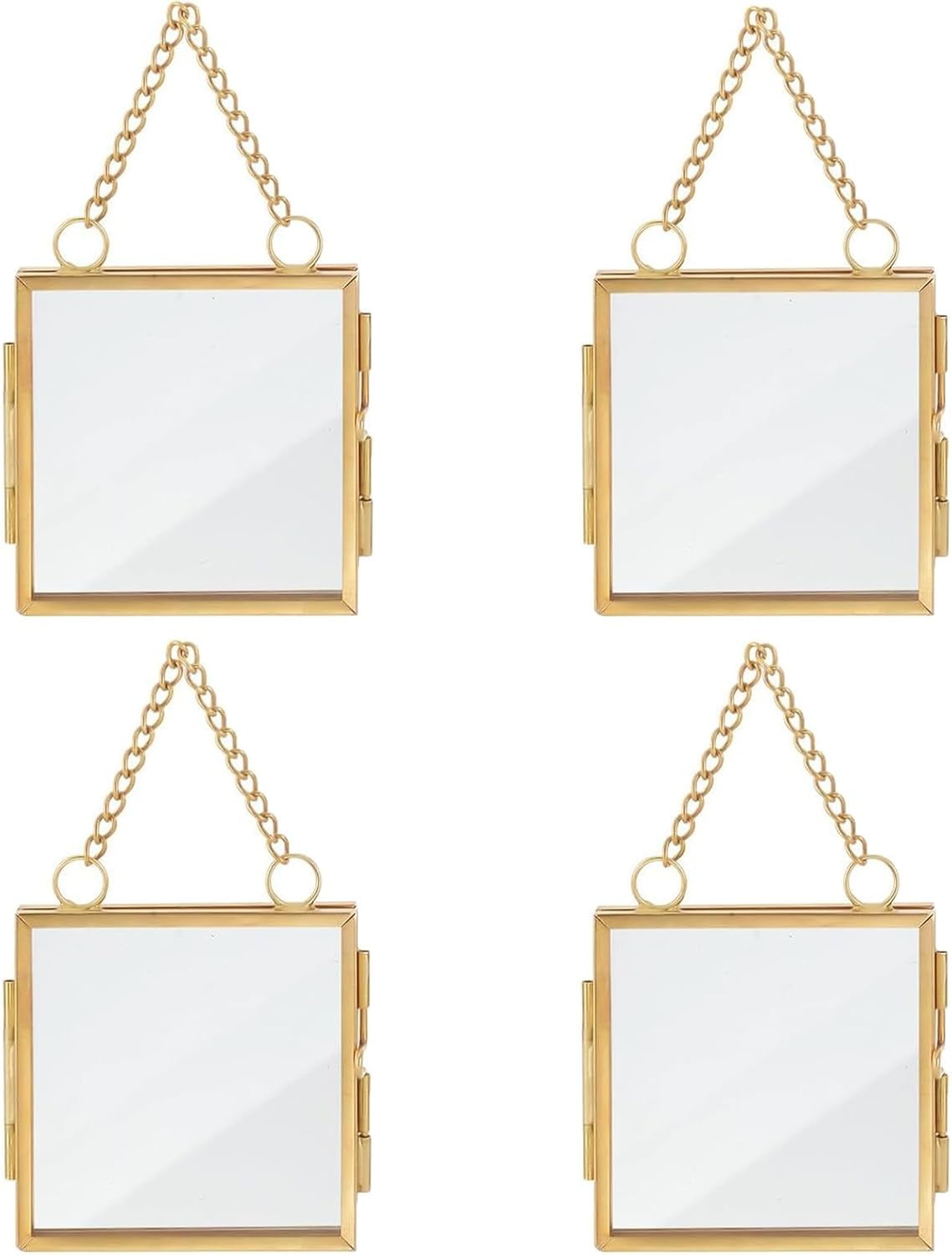 Crafteriaa 4PCS Gold Picture Frame Ornament 2x3 Inch Ornament Photo ...