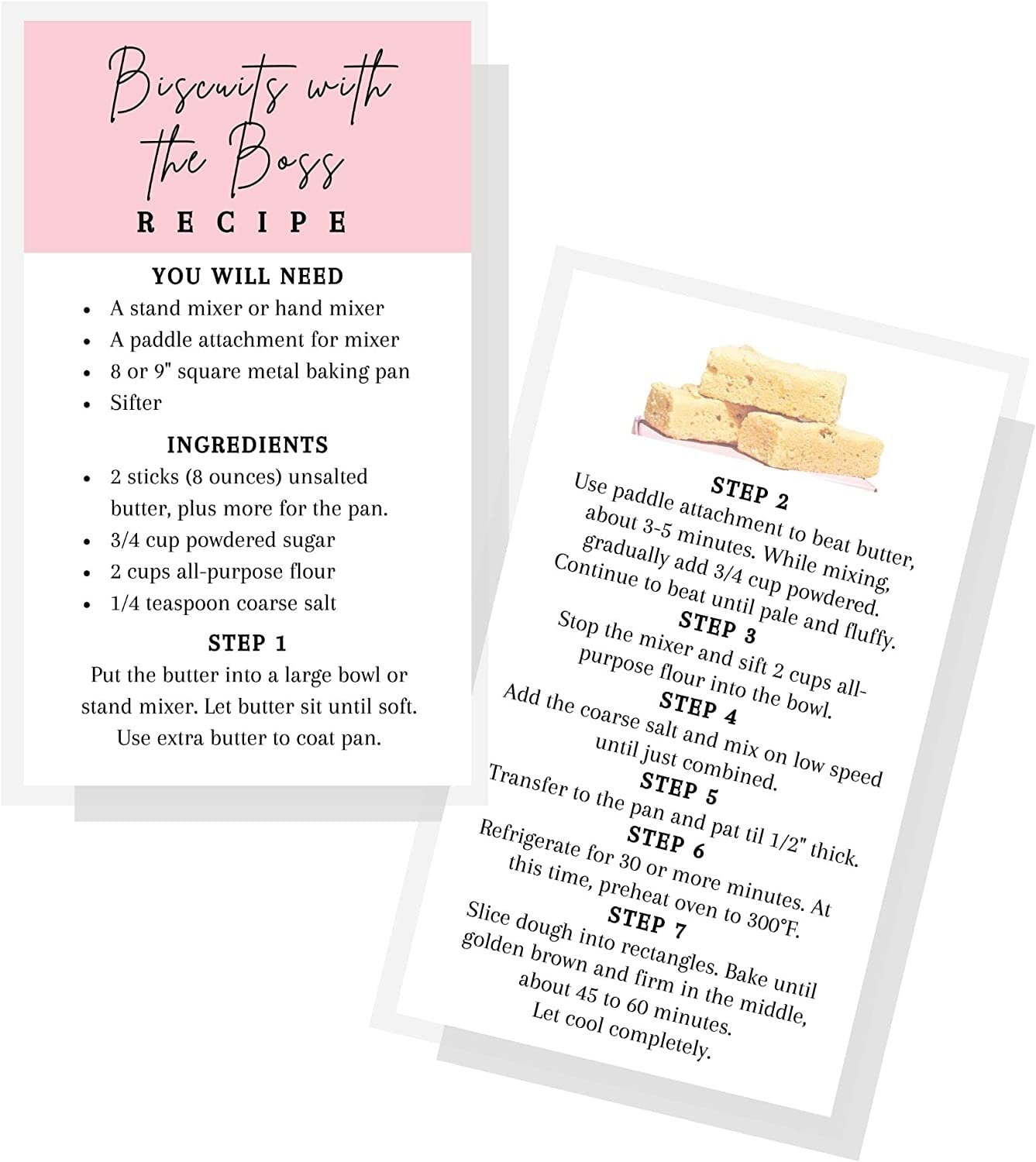 Crafters Cup Biscuits With The Boss Recipe Cards 50 Pack 2x3.5'' inches ...