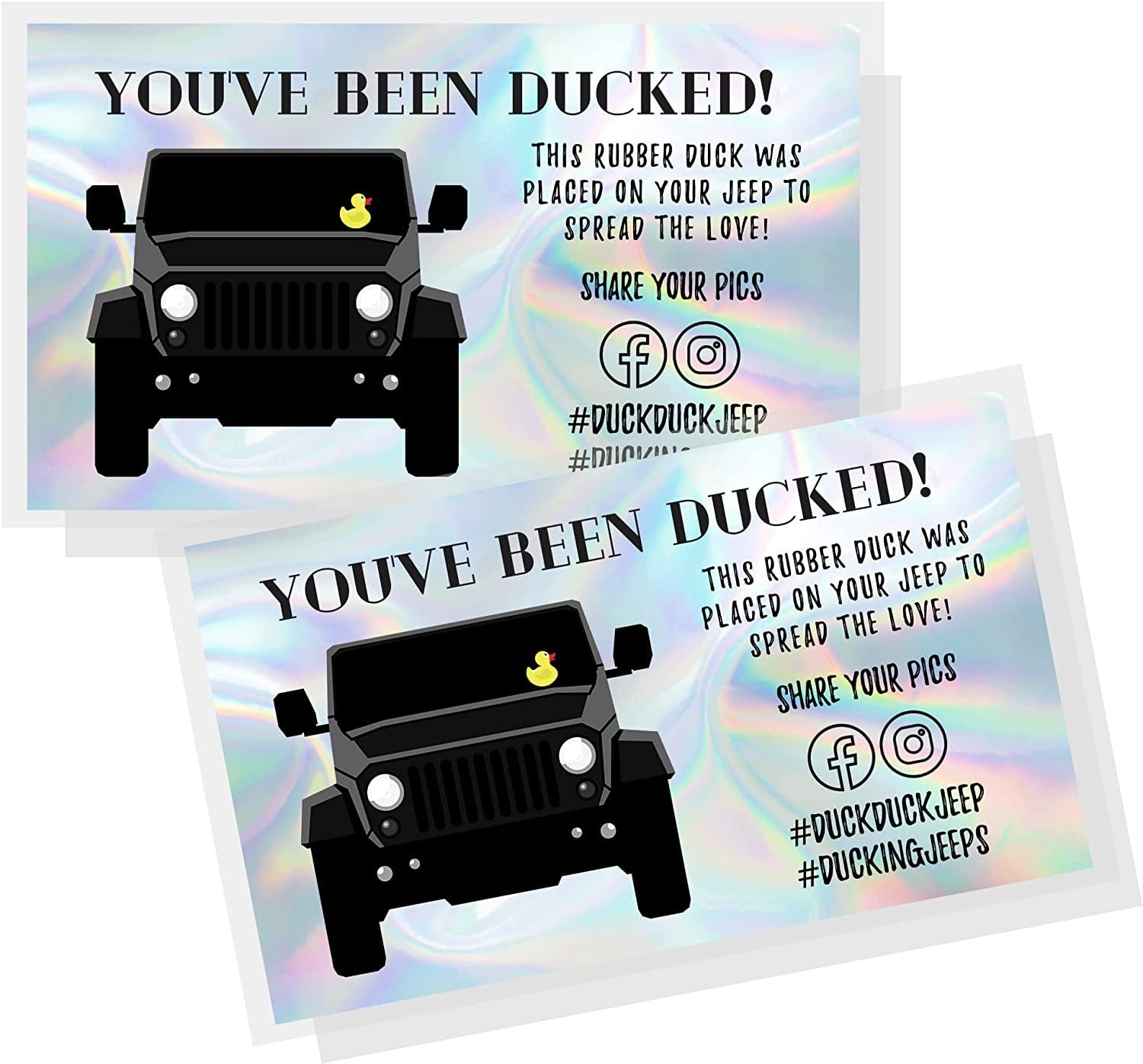 Crafters Cup You've Been Ducked Card 50 Pack Ducking Card Tag 2 x 3.5 ...
