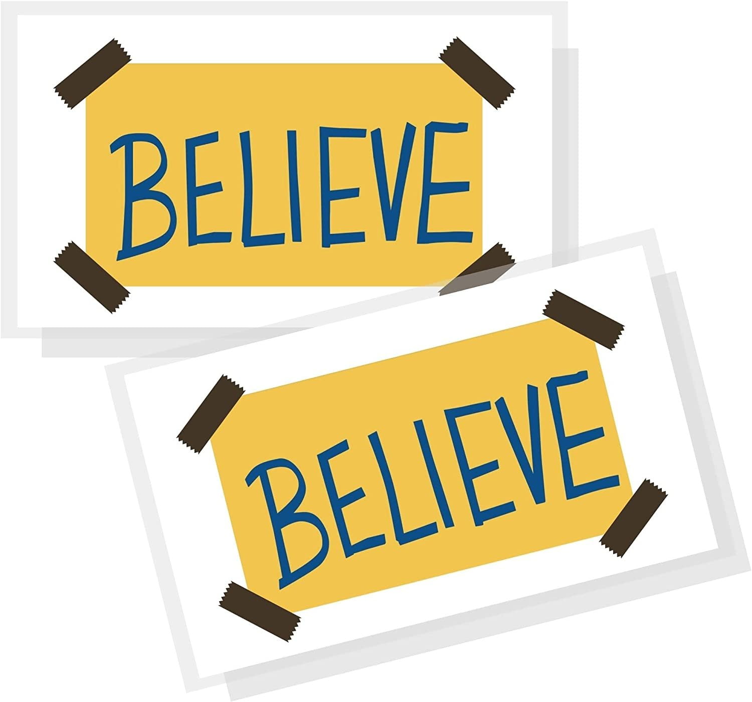 Crafters Cup, Lasso Believe Sign Inspiration Card 50 Pack 2x3.5In ...