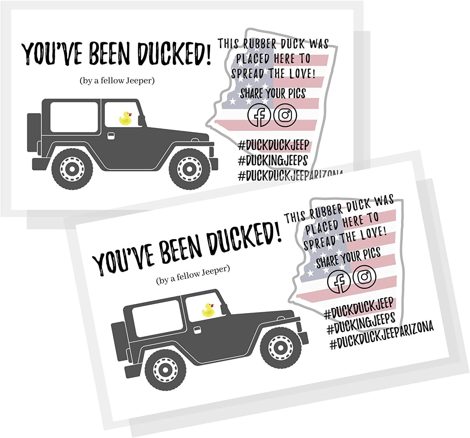 Crafters Cup You've Been Ducked Tags 50 Pack 3.5 x 2 in business card ...