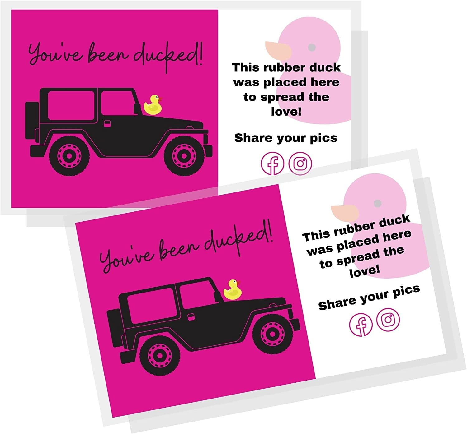 Crafters Cup You've Been Ducked Card 50 Pack Ducking Card Tag 2 x 3 ...