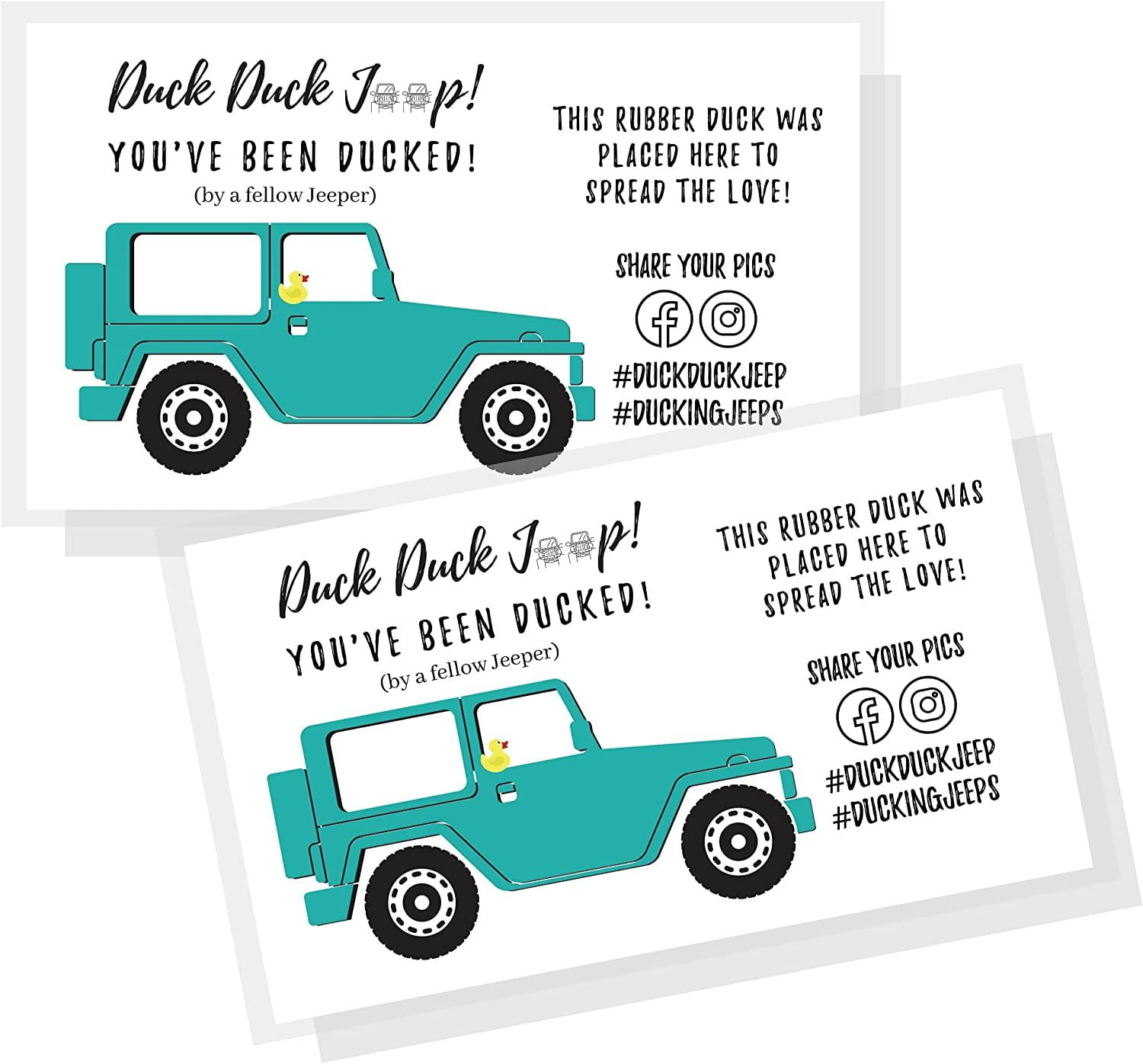 Crafters Cup You've Been Ducked Tags 50 Pack 3.5 x 2 inch business card ...