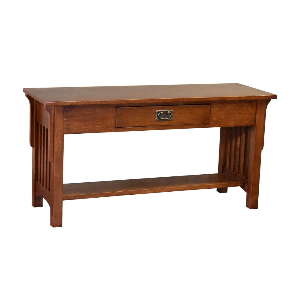 Crafters and Weavers Arts and Crafts 1 Drawer Wood Console Table in ...