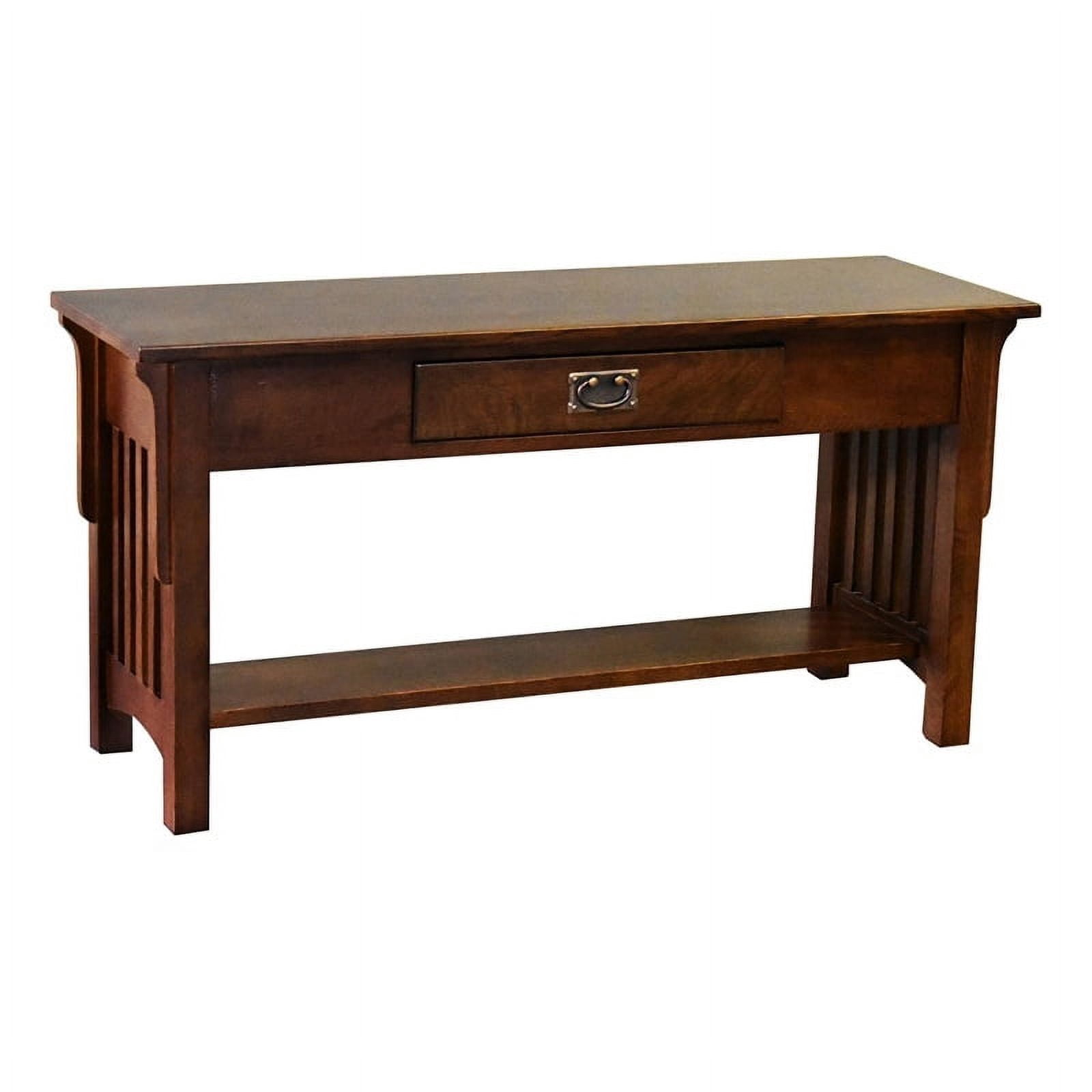 Crafters and Weavers Arts and Crafts 1 Drawer Wood Console Table in ...