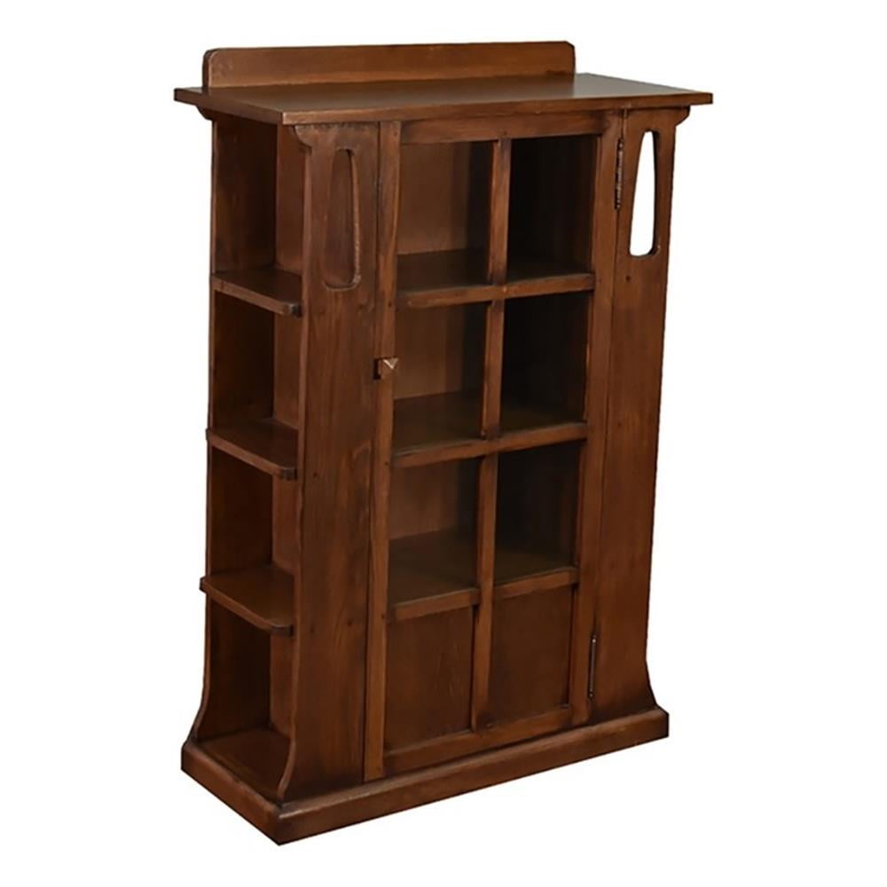 Crafters and Weavers Arts and Crafts Wood Bookcase w/ Side Shelves in ...
