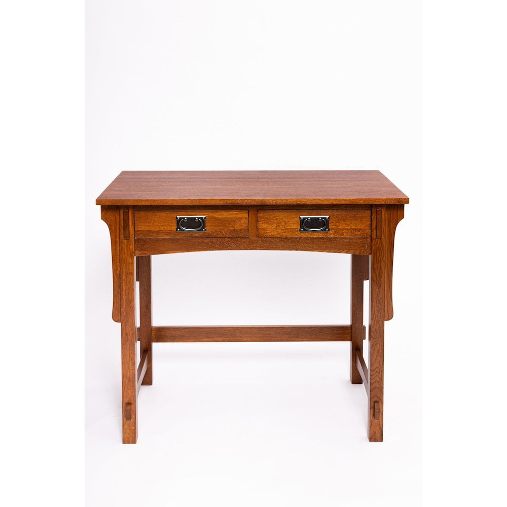 Crafters and Weavers Arts and Crafts Wood Library Table in Cherry ...
