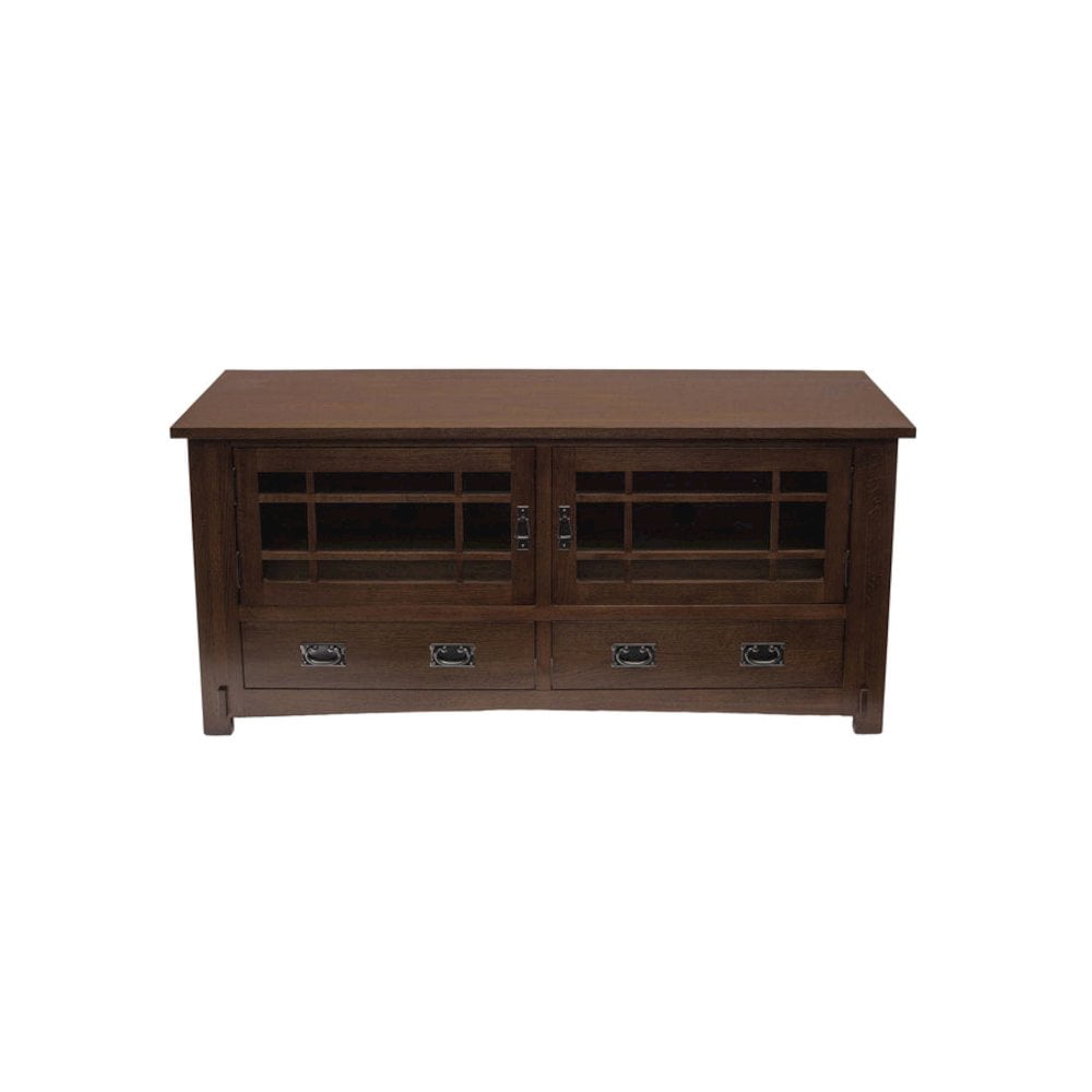 Crafters and Weavers Arts and Crafts Wood TV Stand for TVs up to 60" in ...