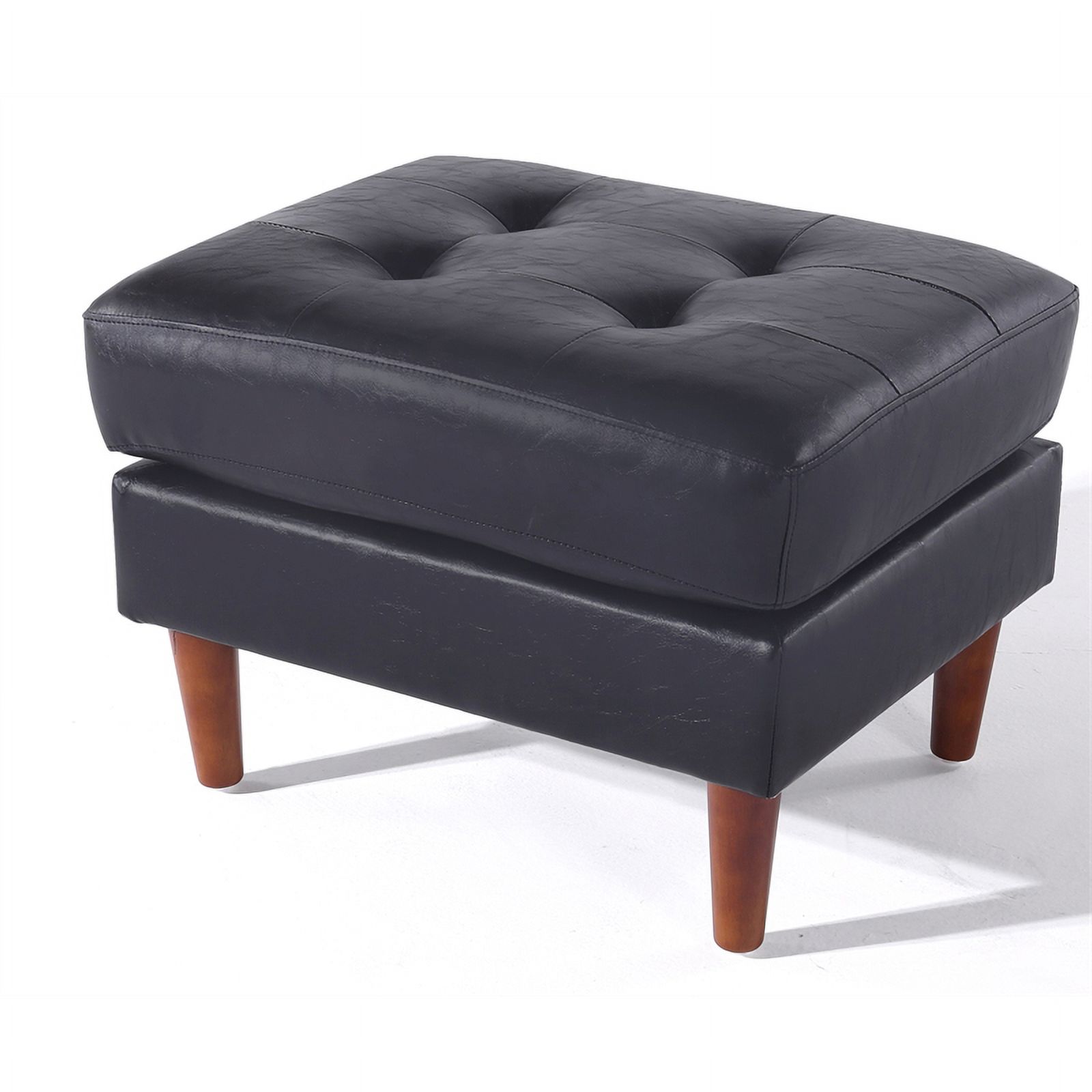 Crafters and Weavers Cosmic Contemporary Faux Leather Ottoman/Footstool ...