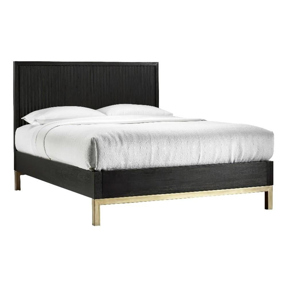 Crafters and Weavers Genovese Modern Queen Platform Bed in Black and ...