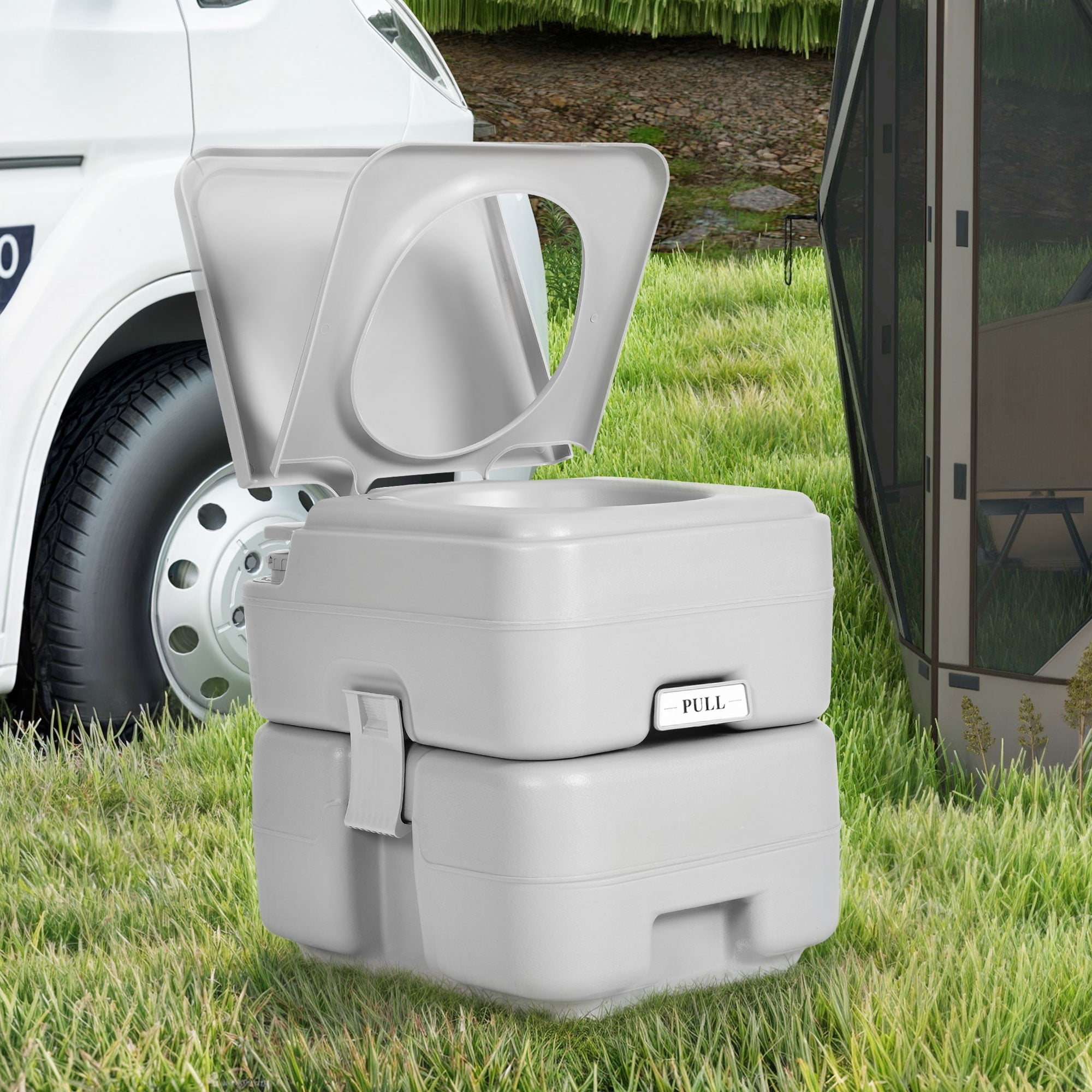Craftian 6.08 Gallon Portable Toilet with Detachable Water Tank, RV ...
