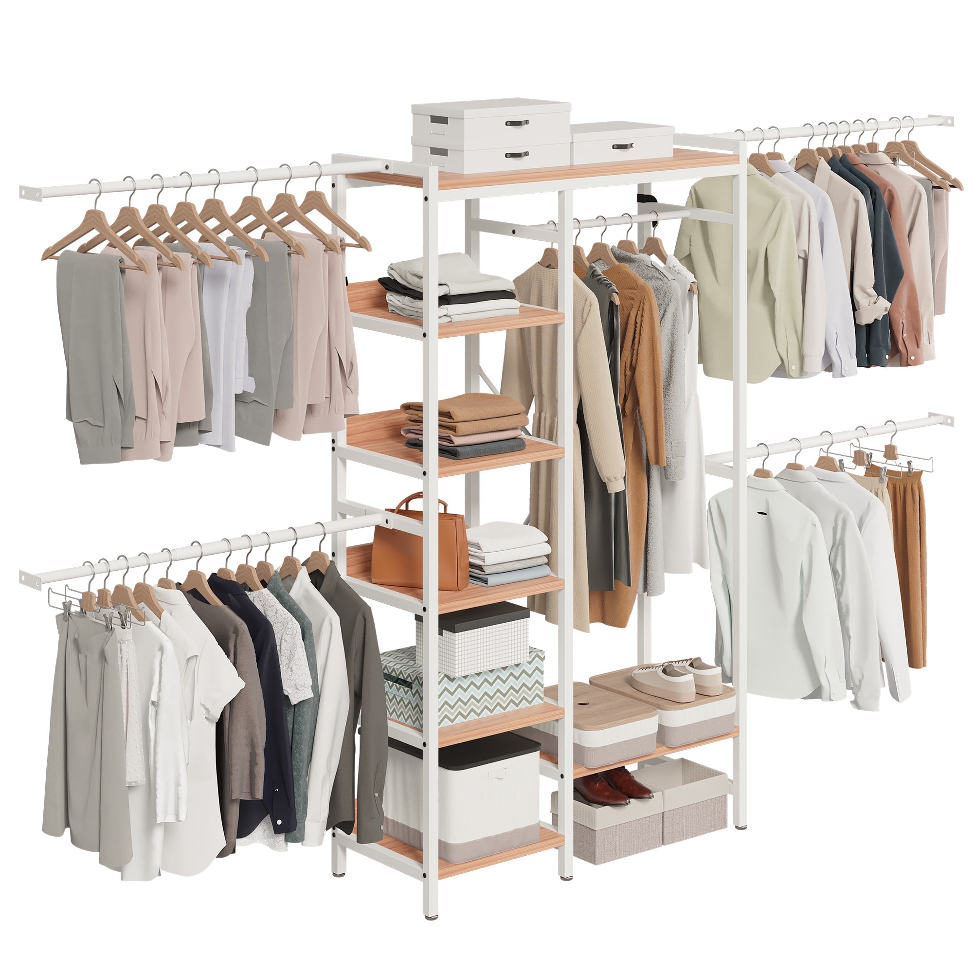 Craftian 7-Tier Freestanding Closet Organizer System for Bedroom ...