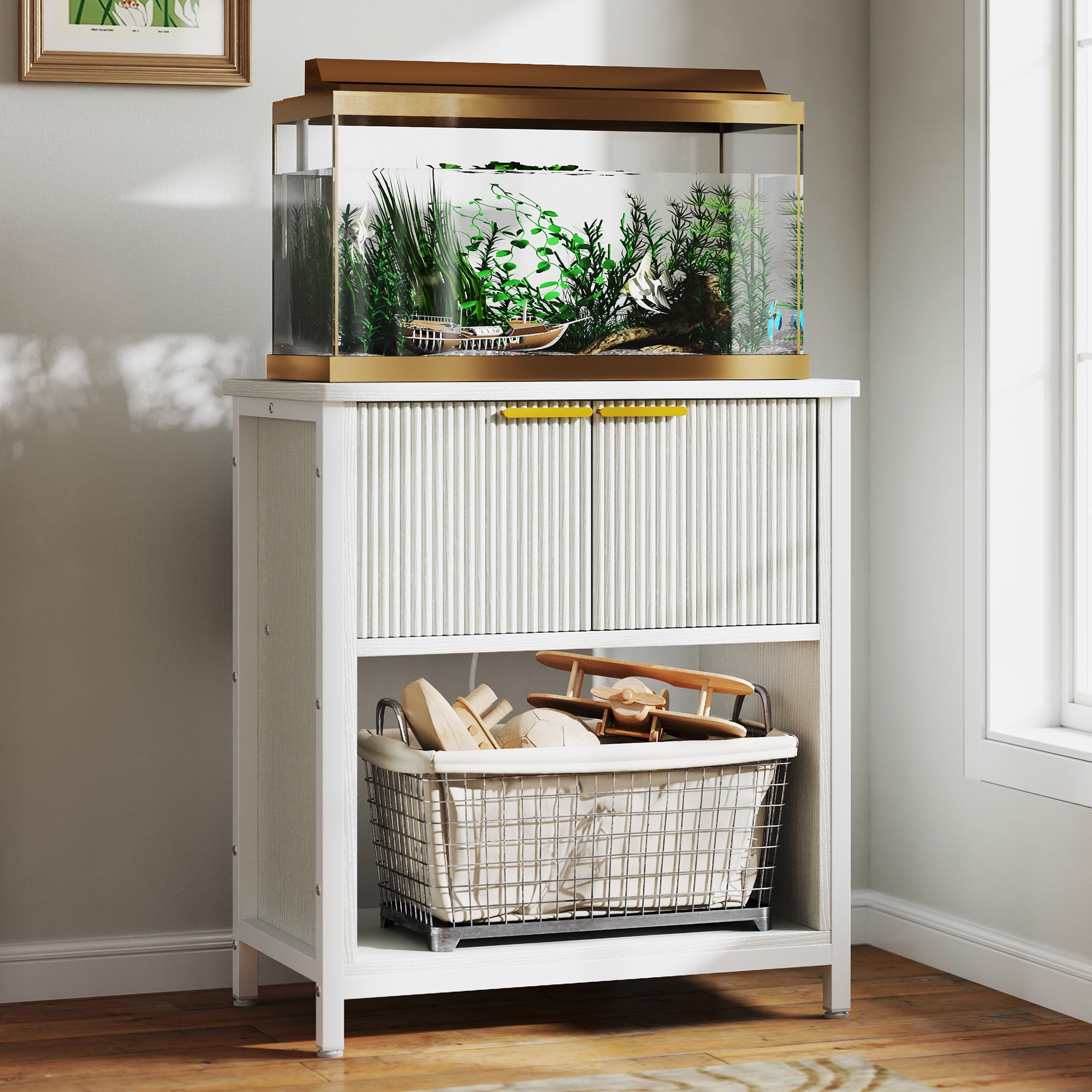 Craftian Aquarium Stand with Power Outlets, 20-30 Gallon Fish Tank ...