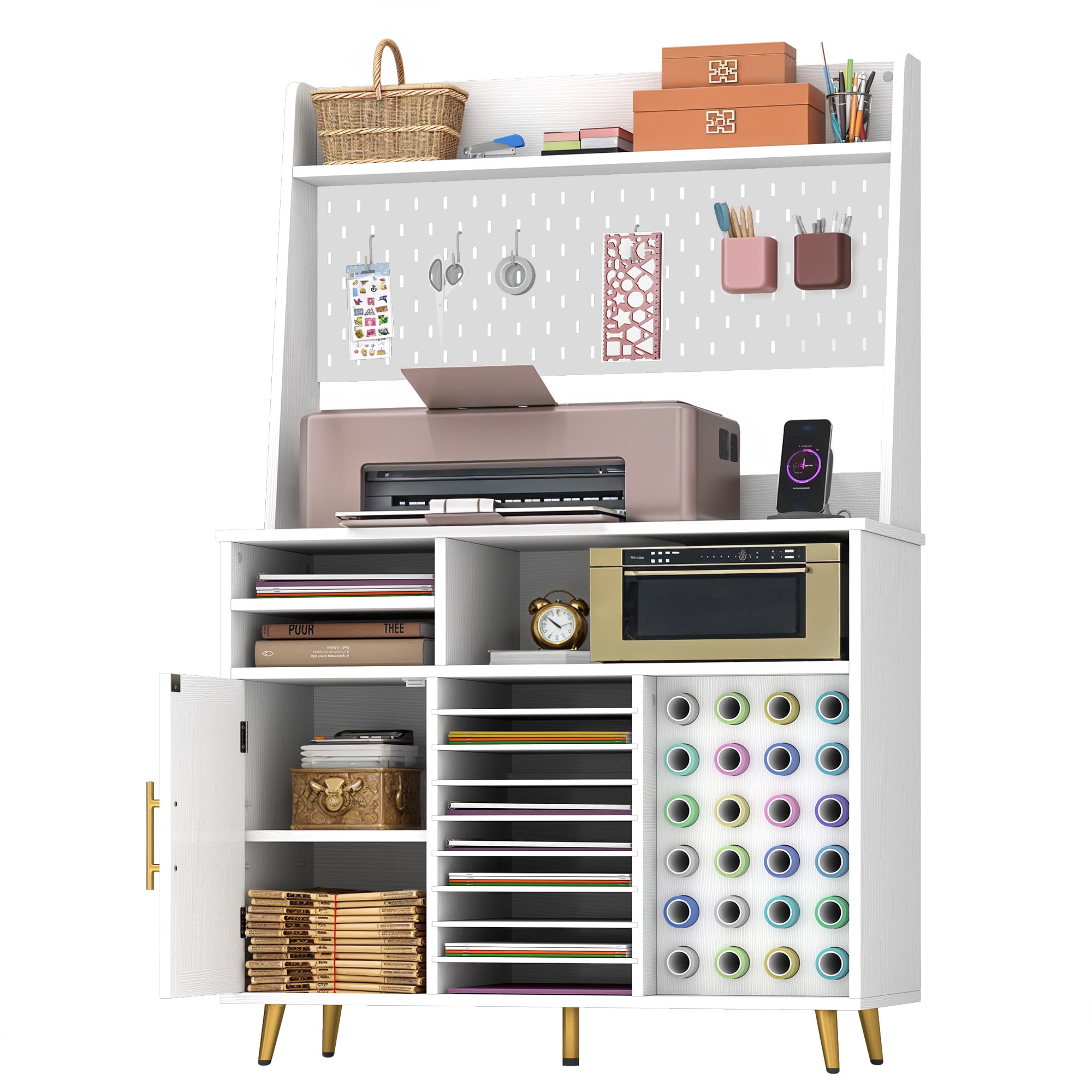 Craftian Large Craft Circut Cabinet Craft Sewing Storage Table with ...