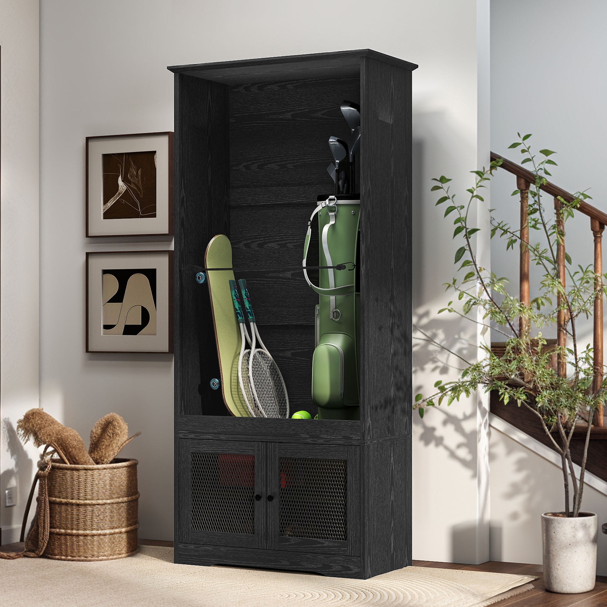 Craftian Modern Storage Cabinet,Golf Bag Organizer, Kitchen Pantry ...