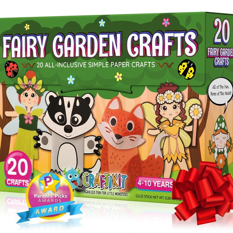 Craftikit 20 Crafts in a Box - 20 Simple Paper Crafts for Kids Ages 3-8 ...