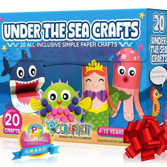 Craftikit 20 Crafts in a Box - 20 Simple Paper Crafts for Kids Ages 3-8 ...