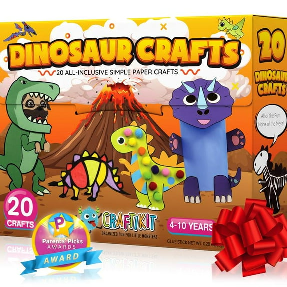 Craftikit 20 Crafts in a Box - 20 Simple Paper Crafts for Kids Ages 3-8 - Arts and Crafts Kit ...