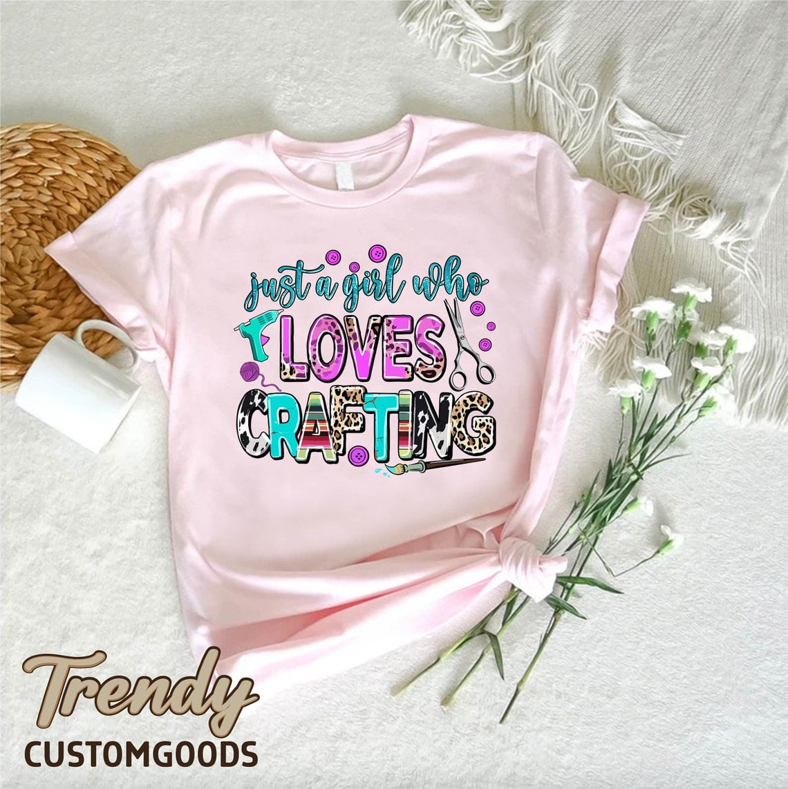 Crafting Lover Shirt, Womens Crafting Shirt, Funny Craft Tee, Hobby ...