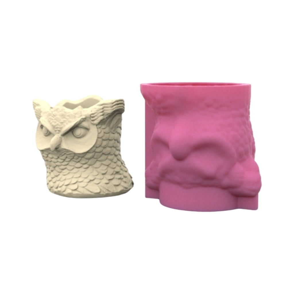 Crafting Moulds Silicone Owl Pots Molds Silicone Planter Moulds for ...