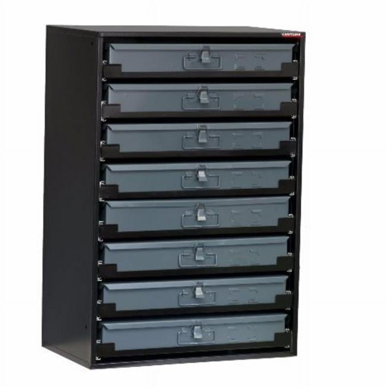 Craftline 8-Drawer Heavy Duty Metal Sliding Rack Cabinet Black ...