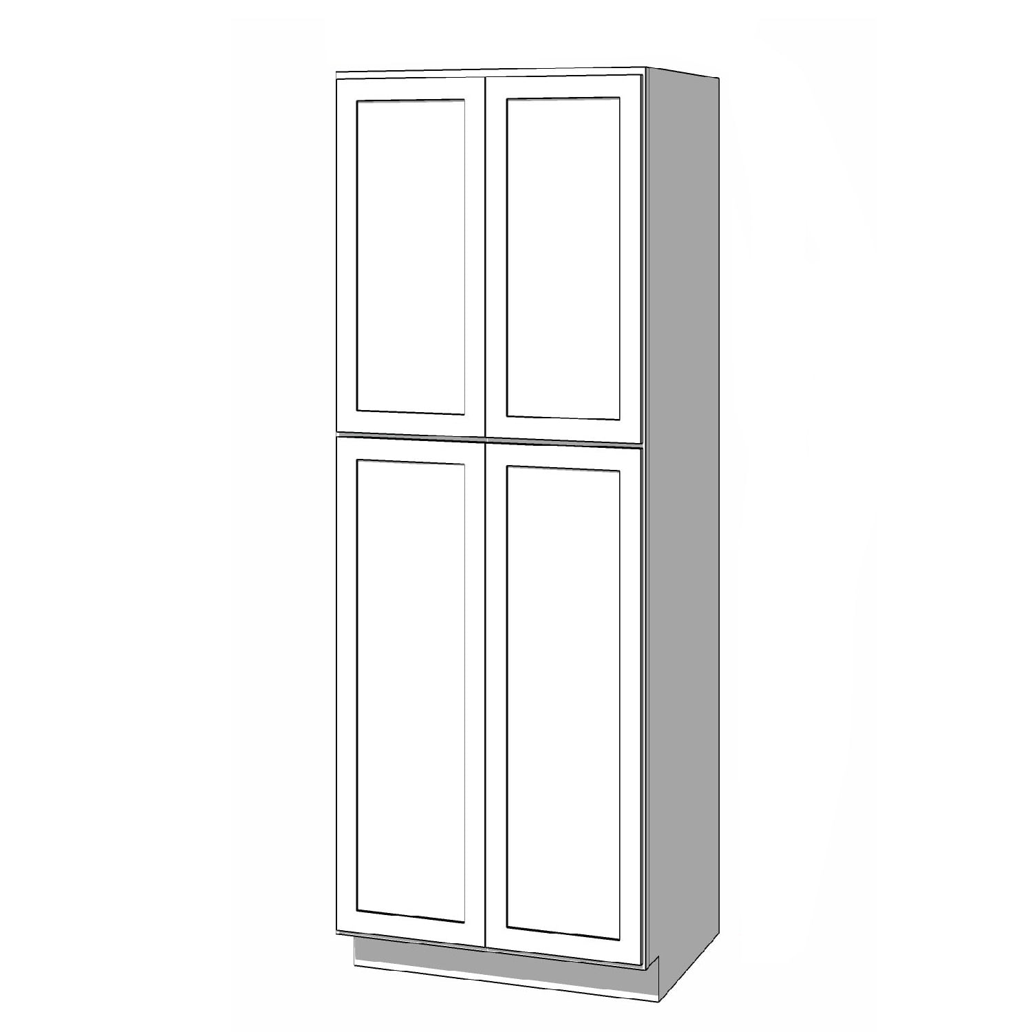 Craftline Shaker White Tall Cabinets - Solid Wooden Kitchen Storage ...