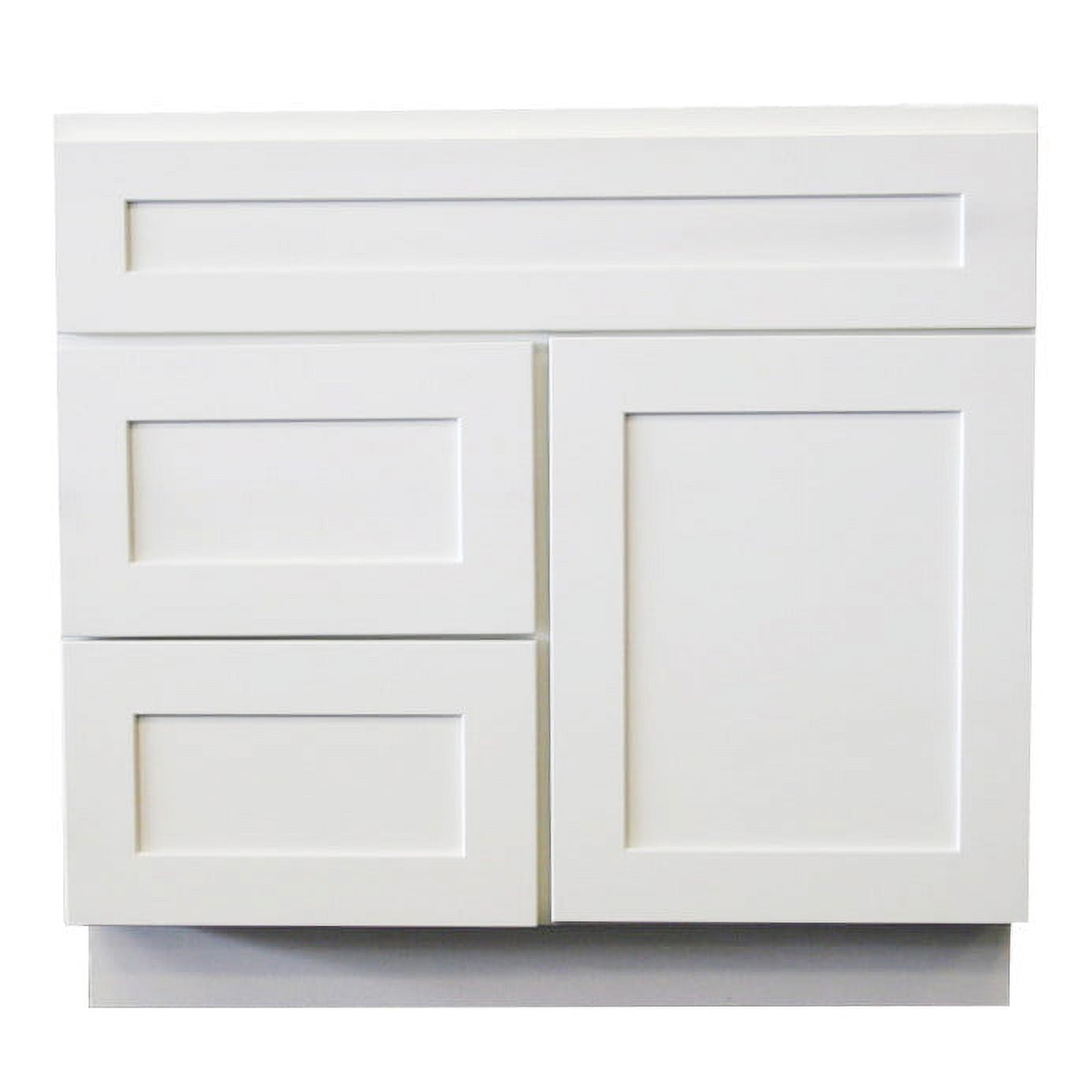 Craftline Ready to Assemble Shaker White Vanity Cabinets - Walmart.com