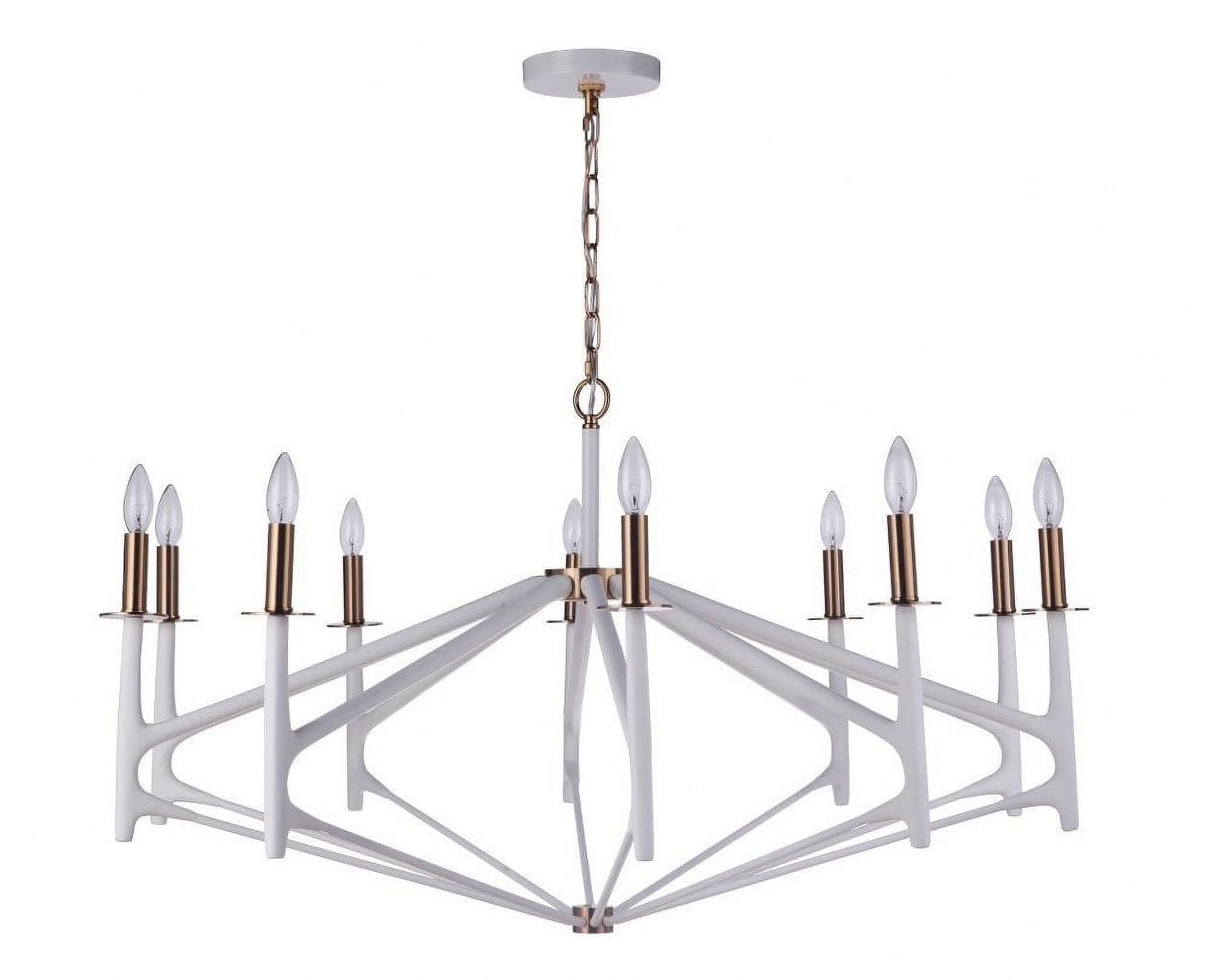 Craftmade 55510-MWWSB The Reserve 10 Light 43" Wide Taper Candle Style ...