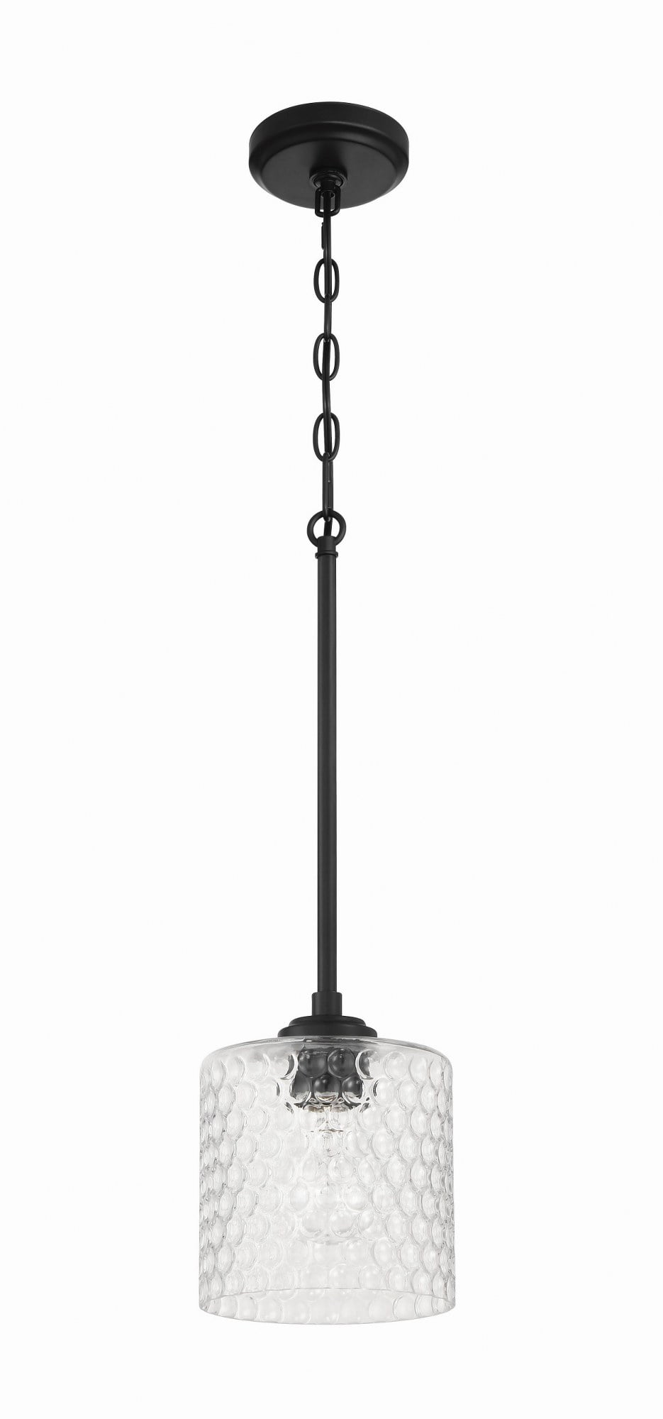 Craftmade - Claire 1 Light 21.75 in. Flat Black Finish Mini Pendant ...