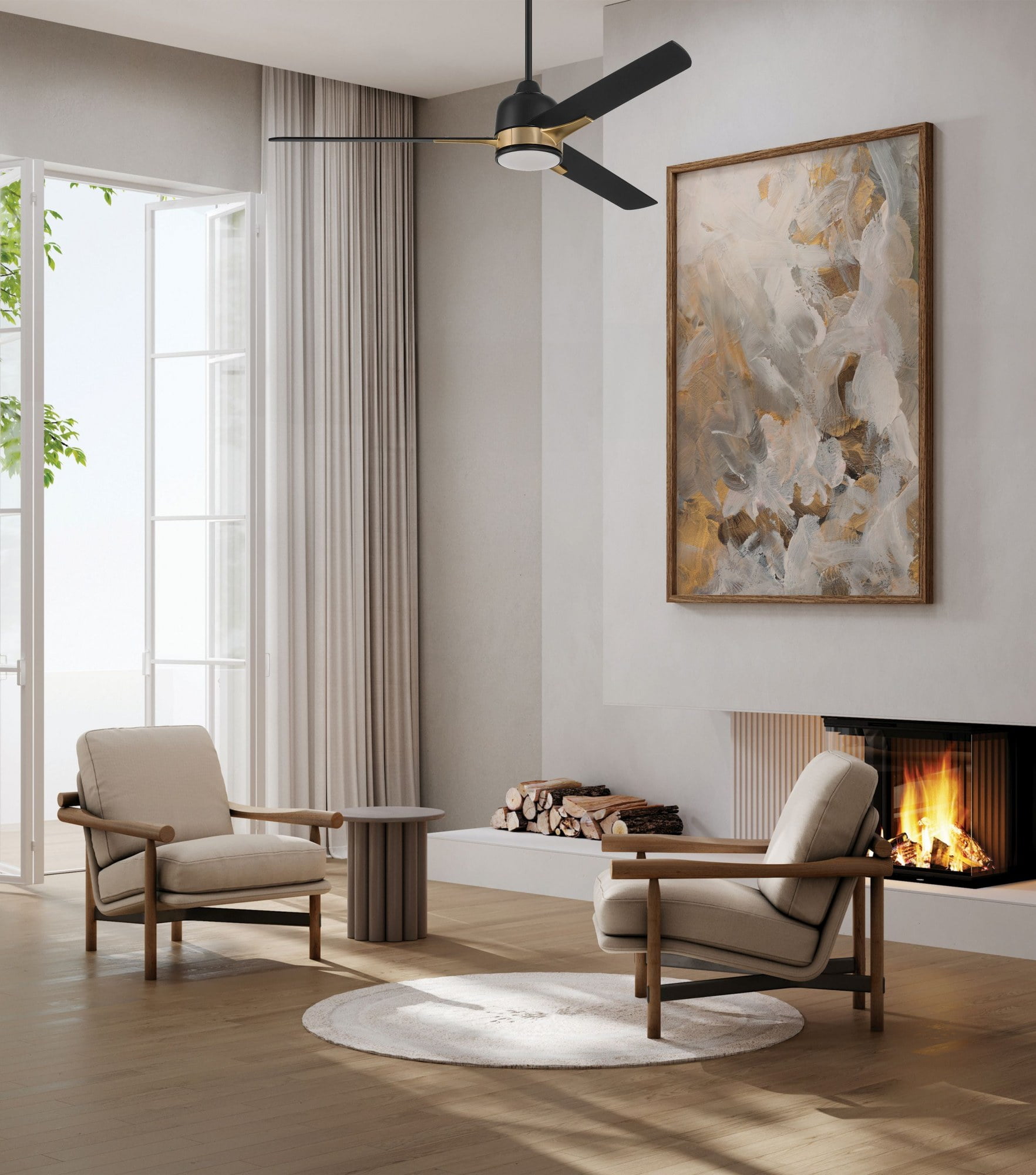 FUL52FBSB3 Craftmade Lighting Fuller - 3 Blade Ceiling Fan with Light ...