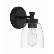 CFC Lighting Simple Rustic 1-Light Black Wall Sconce with Shade ...