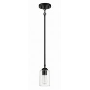 Industrial Matte Black Pendant Light Rod Hung , Adjustable Height ...