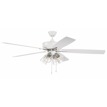 Hunter 48" Midtown Fresh White Ceiling Fan with Light Kit and Remote ...