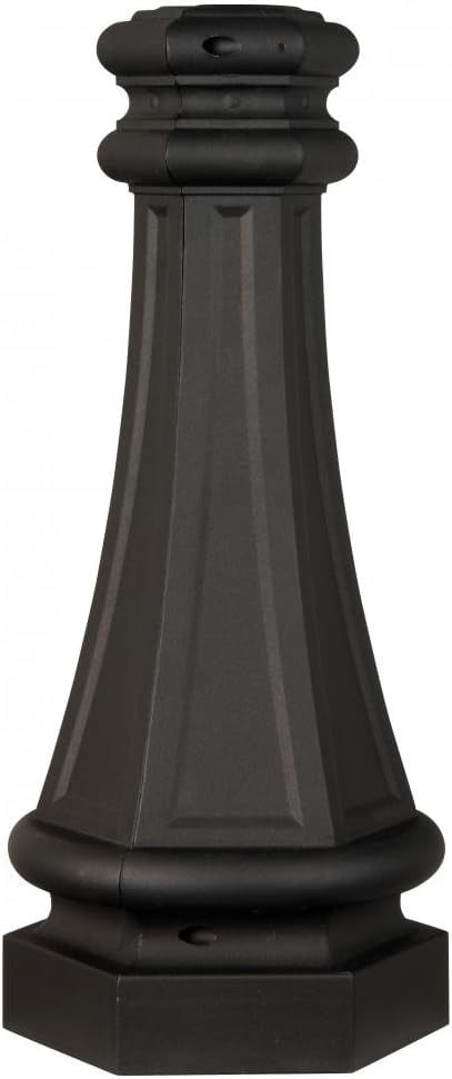 Craftmade ZWRAP-TB Fluted Direct Burial Post Wrap, Textured Matte Black ...