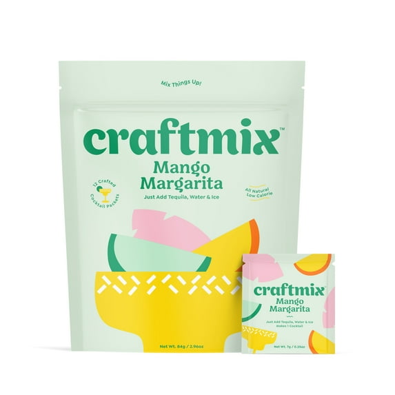 Craftmix Mango Cocktail Mixers 12 Pack with Lime, Low Sugar, Vegan ...