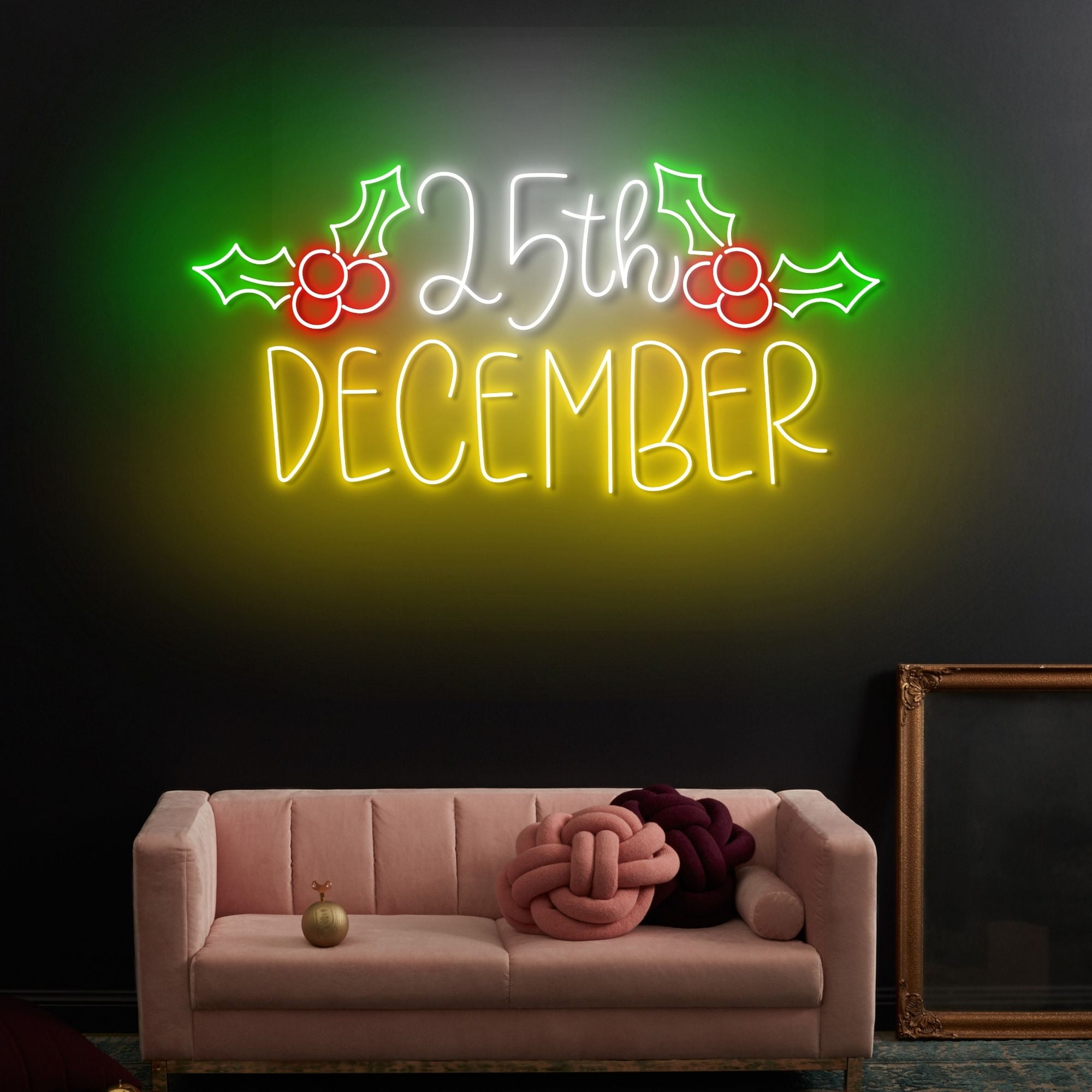Craftnamesign 25th December Neon Light, Christmas Night LED Sign ...
