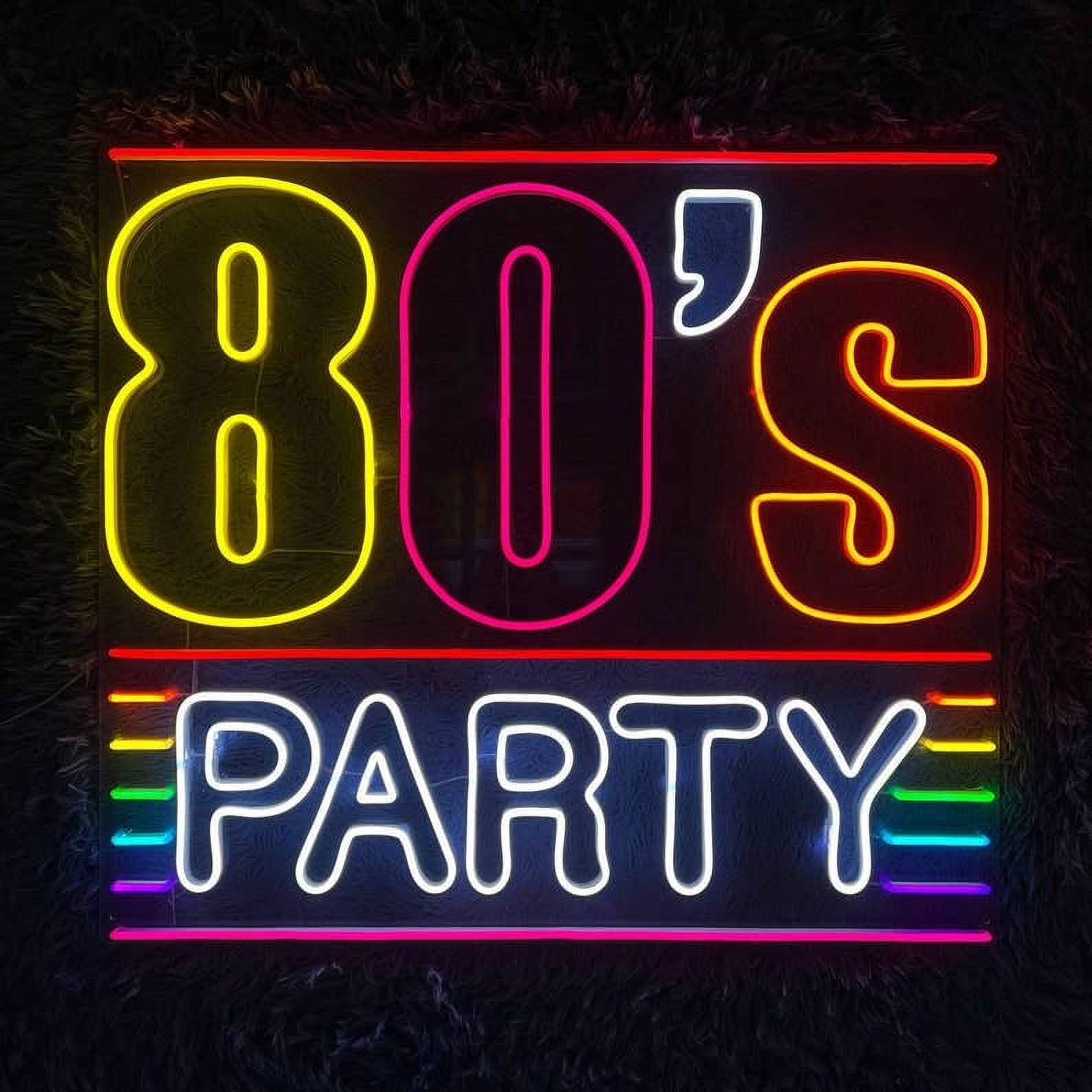 Craftnamesign 80's Party Neon Sign, Vintage decor led light - Walmart.com