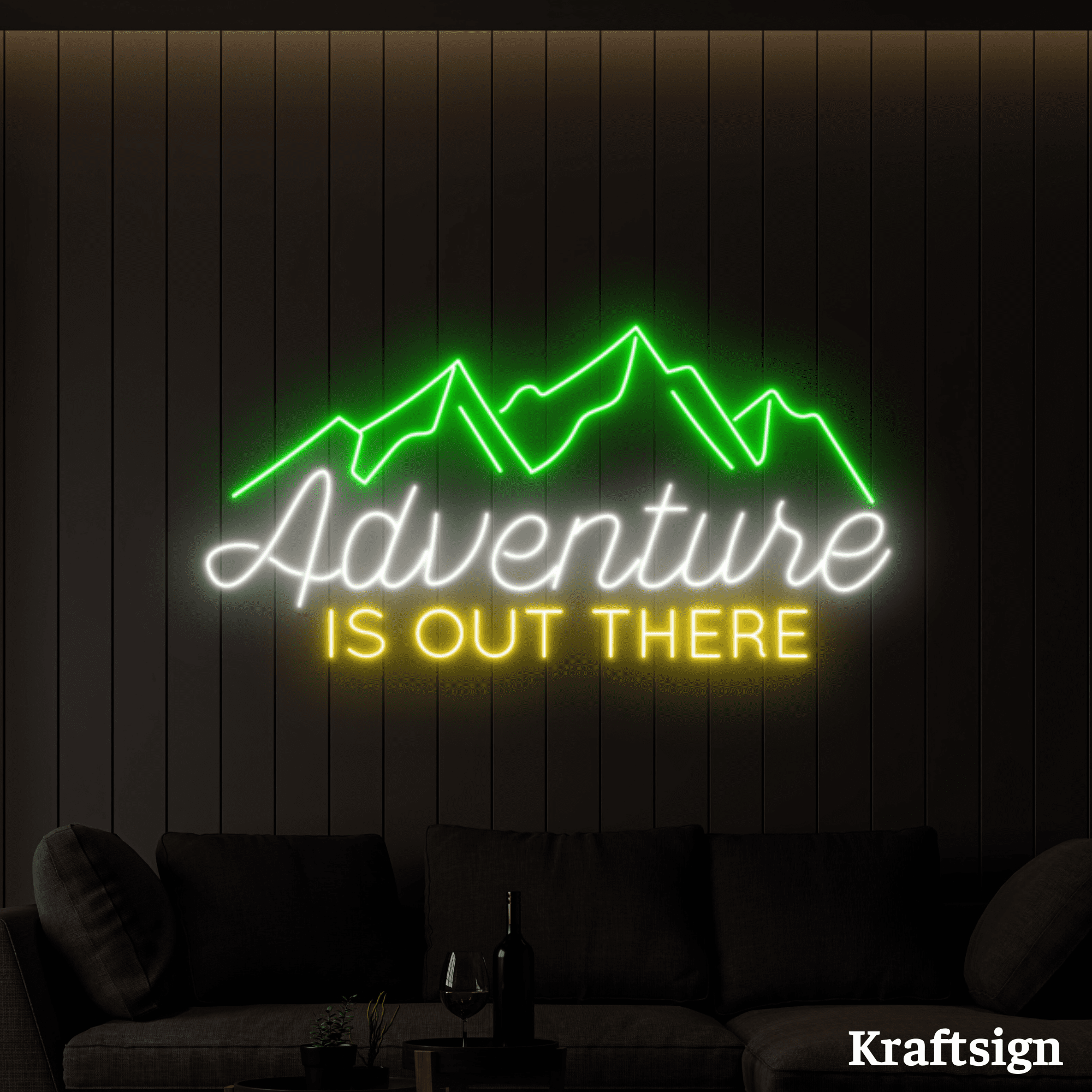 Craftnamesign Adventure Is Out There Neon Sign, Mountain Signs, Room Decor - Walmart.com