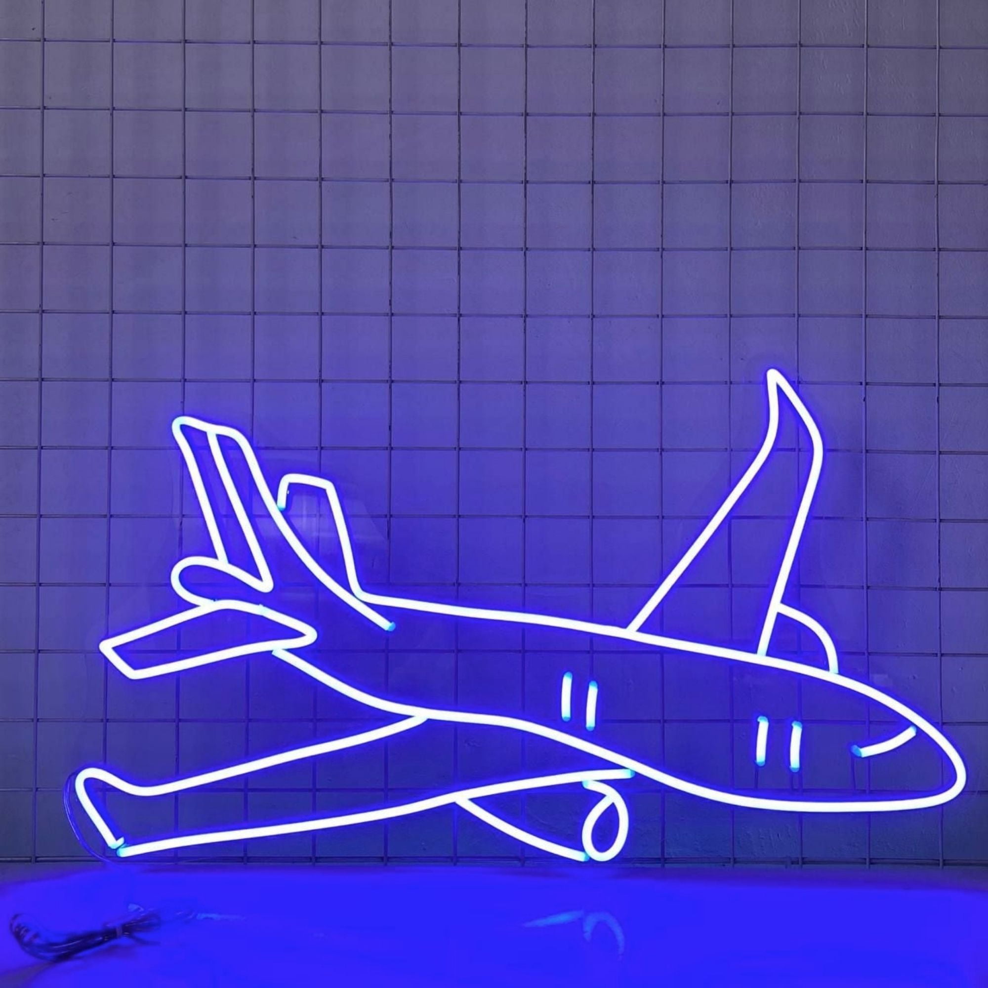 Craftnamesign Airplane Neon Light, Airircraft Wall Art, Plane LED Sign ...