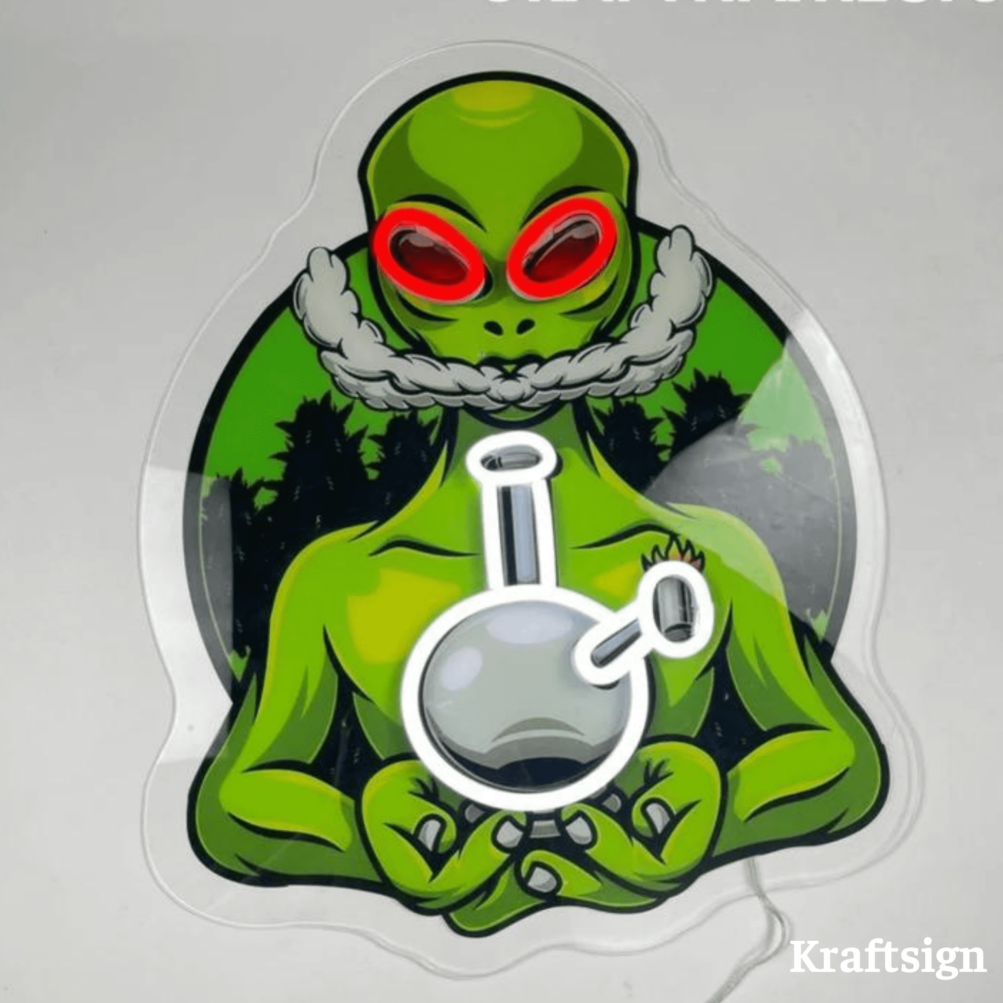 Craftnamesign Alien Neon Acrylic Print Sign, Alien Lover Gifts, Alien ...