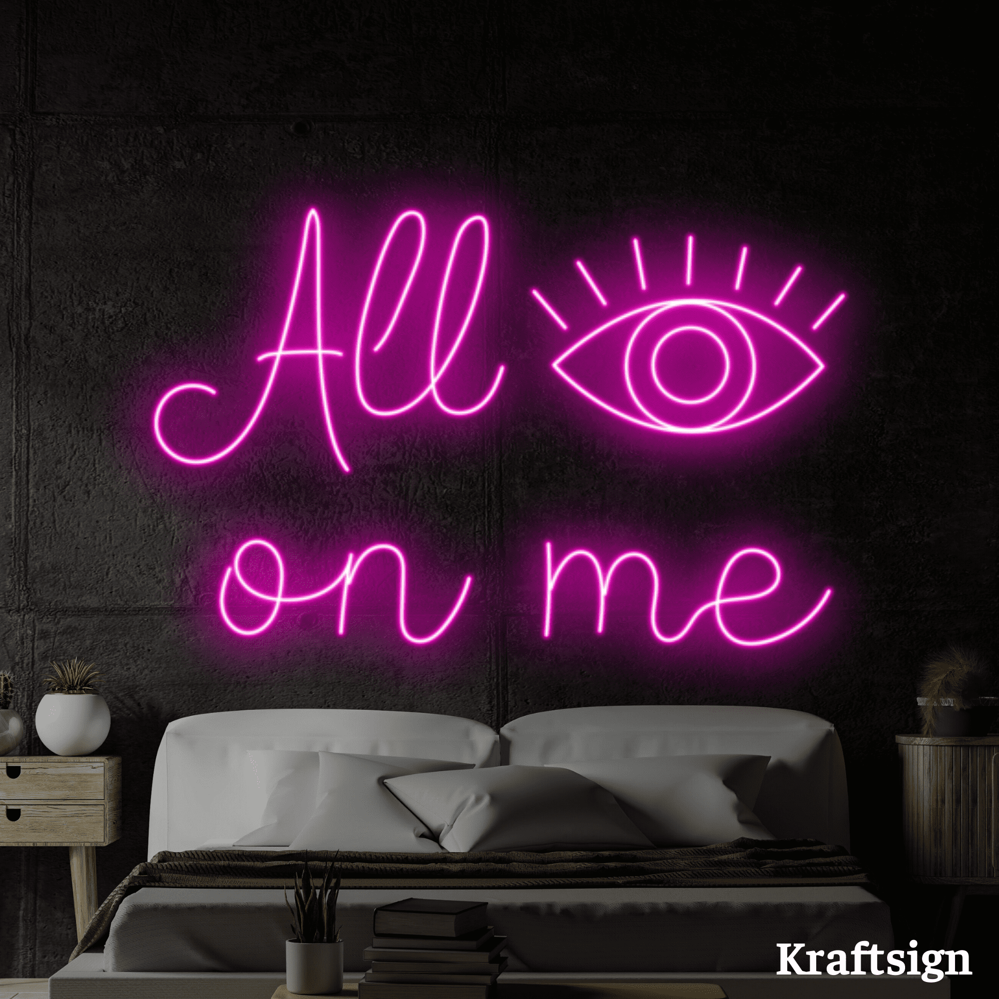 Craftnamesign All On Me Neon Sign, Lash Studio Decor, Beauty Shop Signs ...