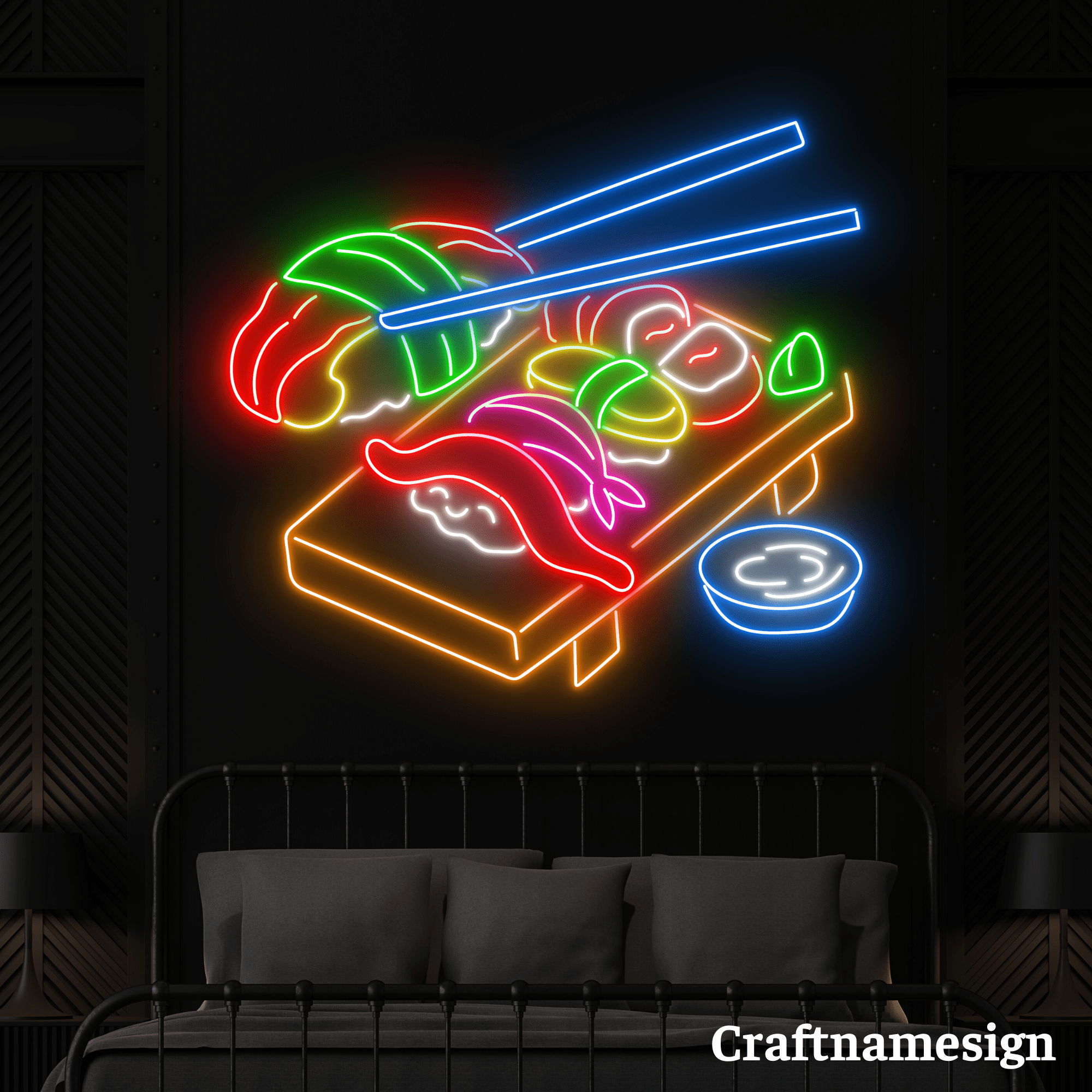 Craftnamesign All Types Sushi Neon Sign for Sushi Restaurant Shop Wall ...